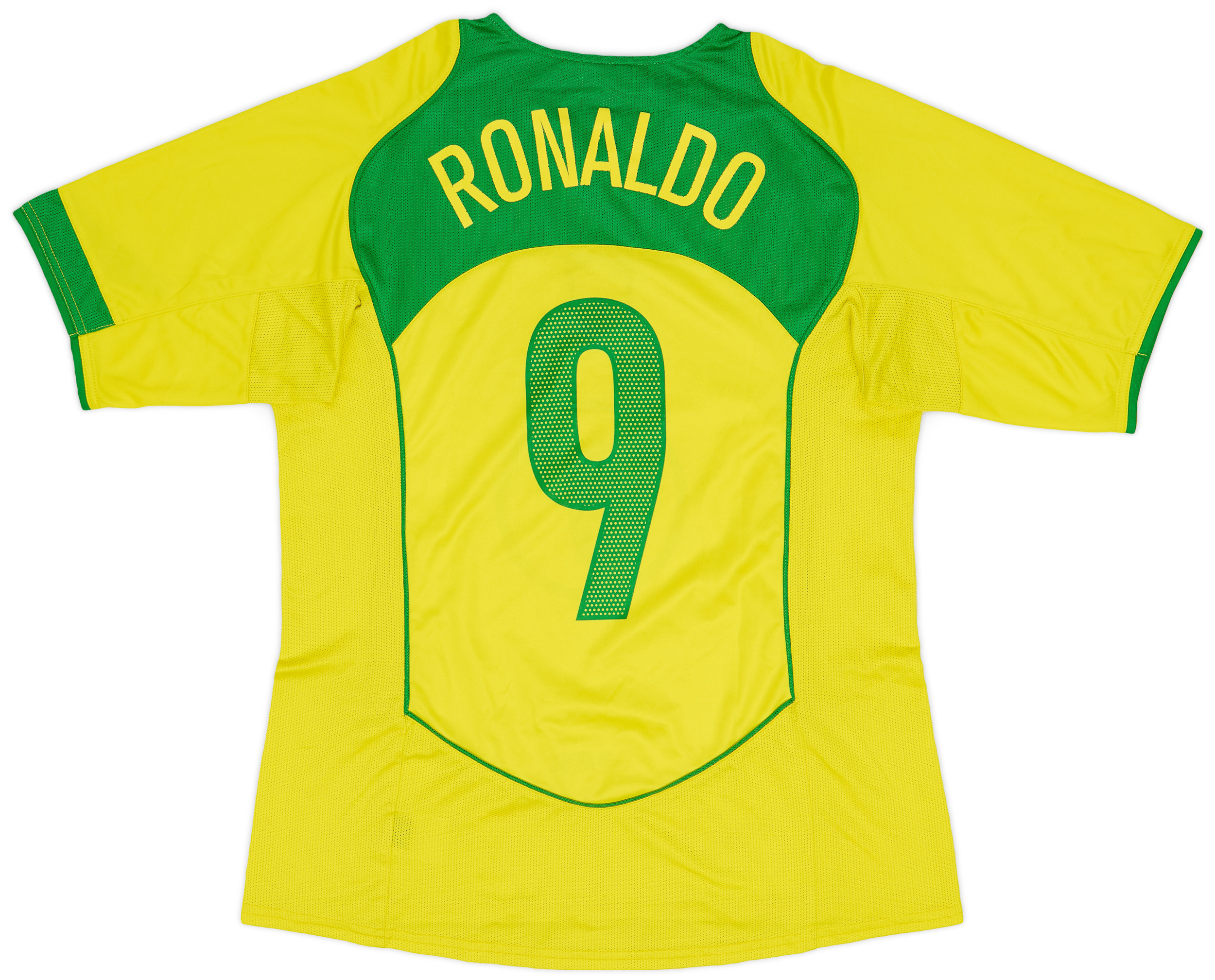 2004-06 Brazil Home Shirt Ronaldo #9 - 7/10 - (L)