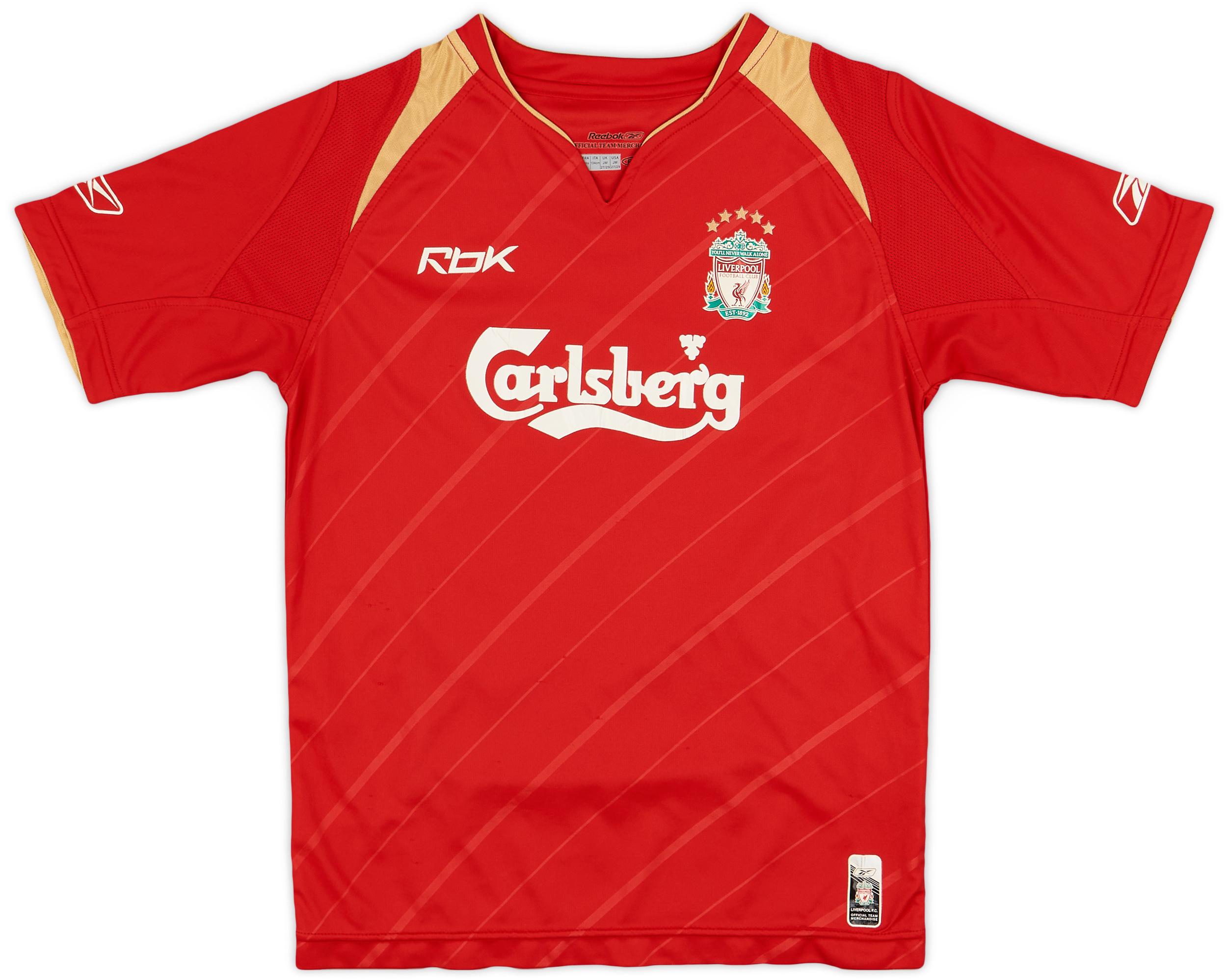 2005-06 Liverpool CL Home Shirt - 7/10 - (M.Boys)