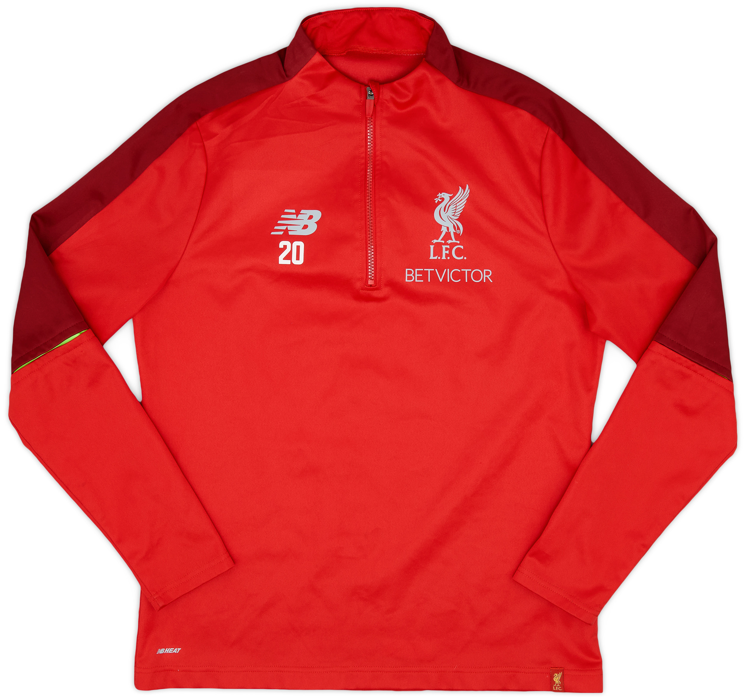2018-19 Liverpool New Balance Player Issue 1/4 Zip Training Top #20 - 9 ...