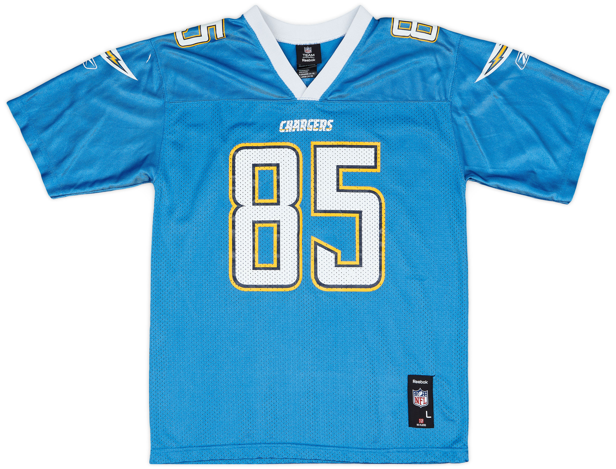 2008-11 San Diego Chargers Gates #85 Reebok Replica Alternate Jersey ...