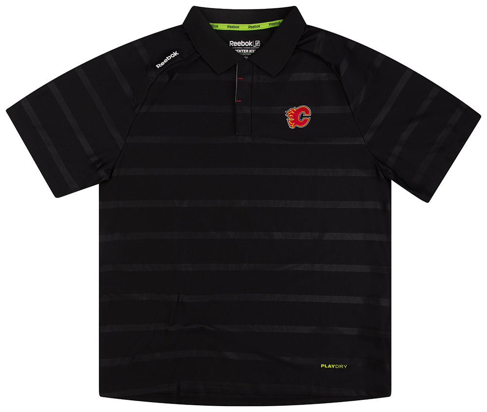 2012 Calgary Flames Reebok Center Ice Polo Shirt XL