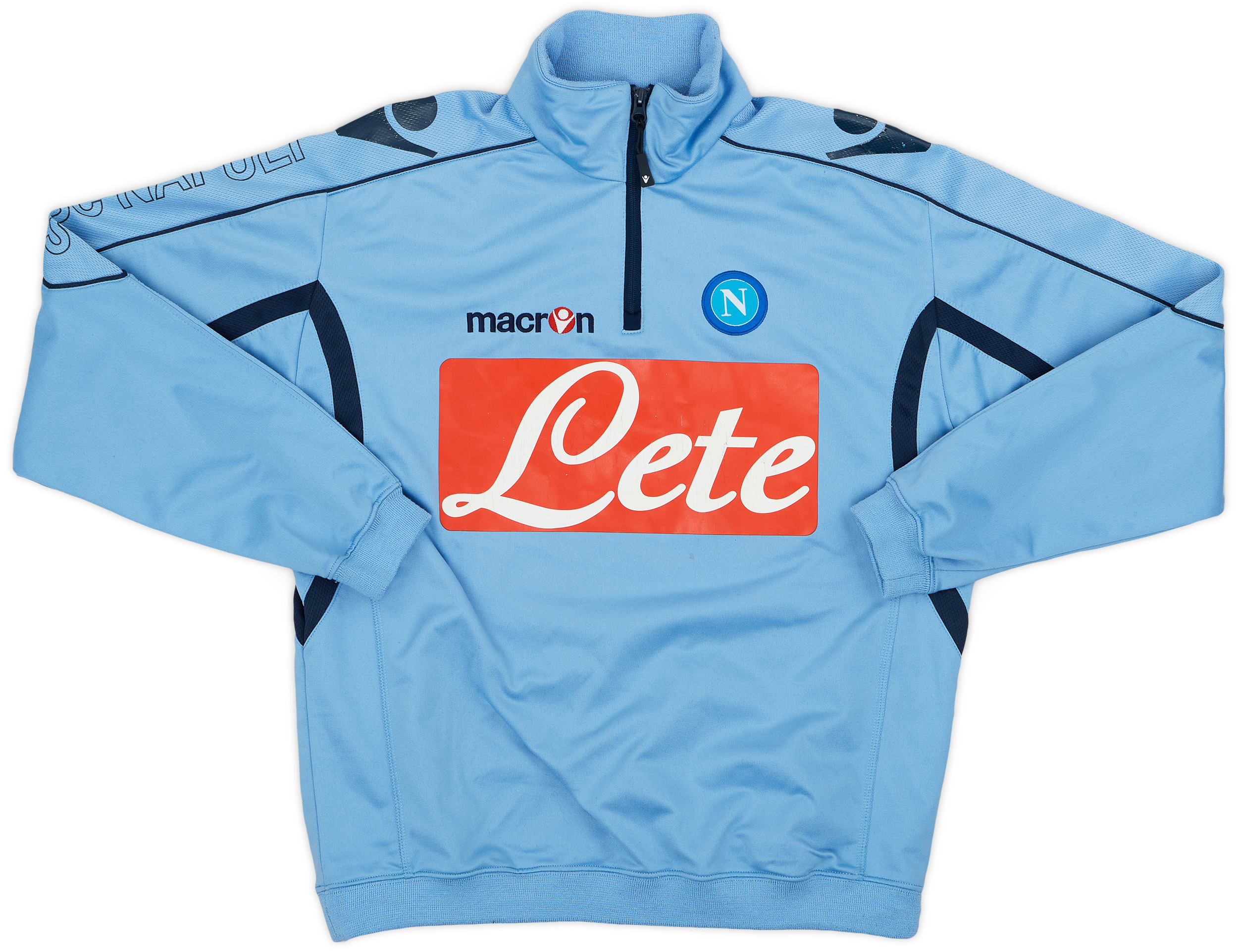2009-10 Napoli Macron 1/4 Zip Fleece Top - 6/10 - (S)