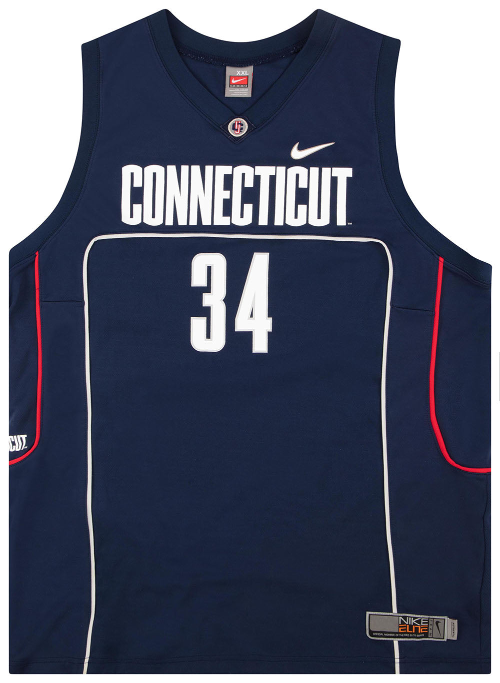2007-09 Uconn Huskies Thabeet #34 Nike Jersey (Away) XXL