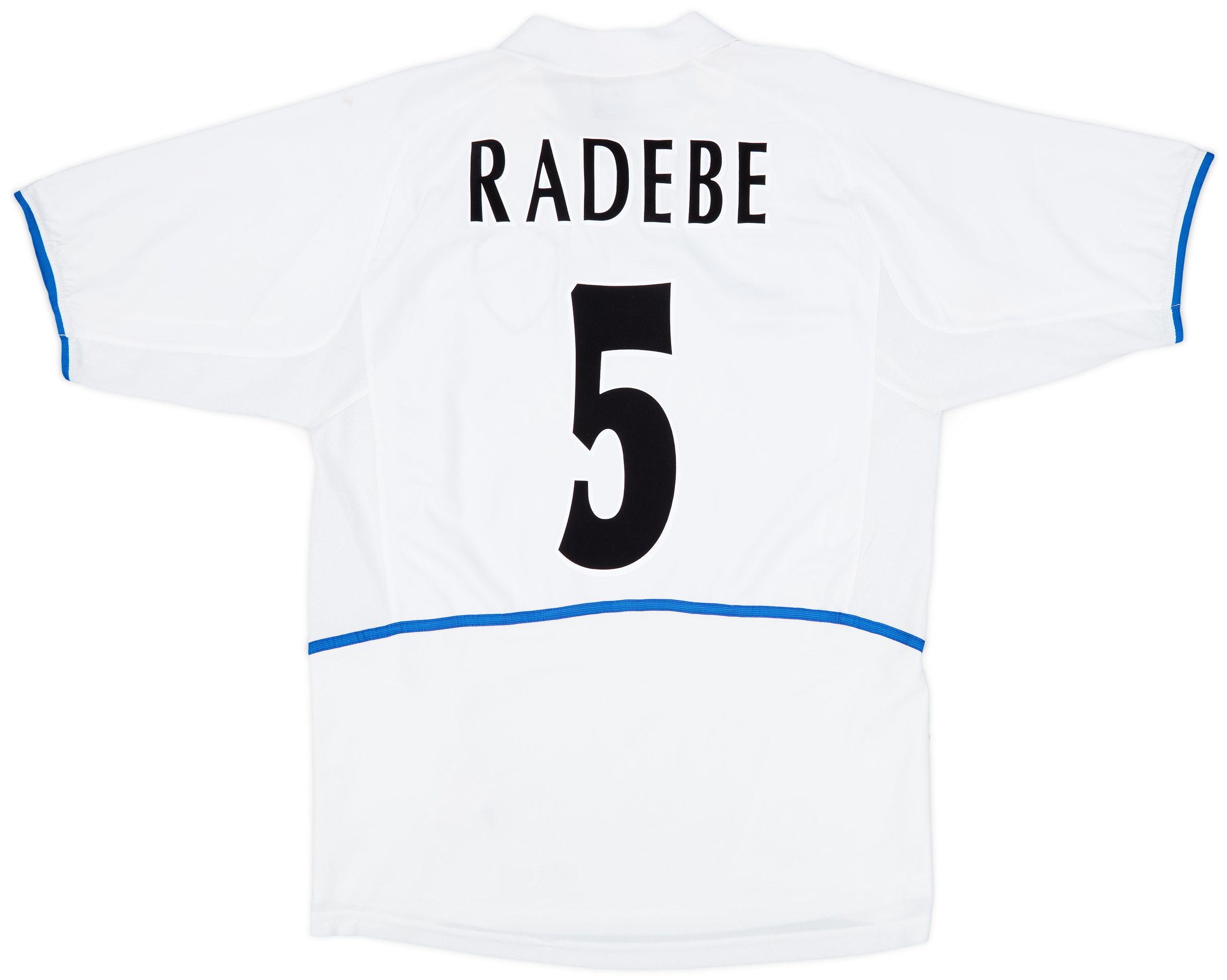2002-03 Leeds United Home Shirt Radebe #5 - 8/10 - (M)