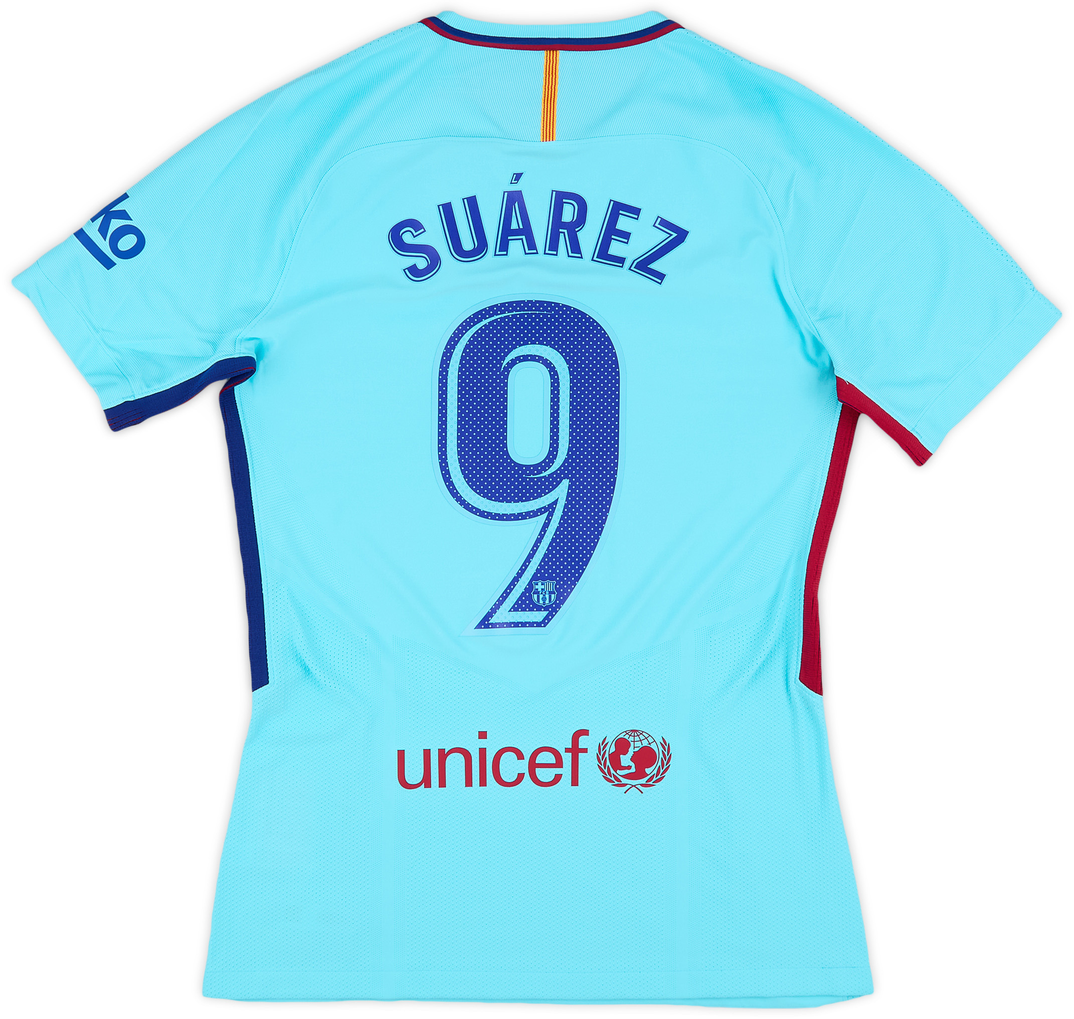 2017-18 Barcelona Authentic Away Shirt Suárez #9 (M)