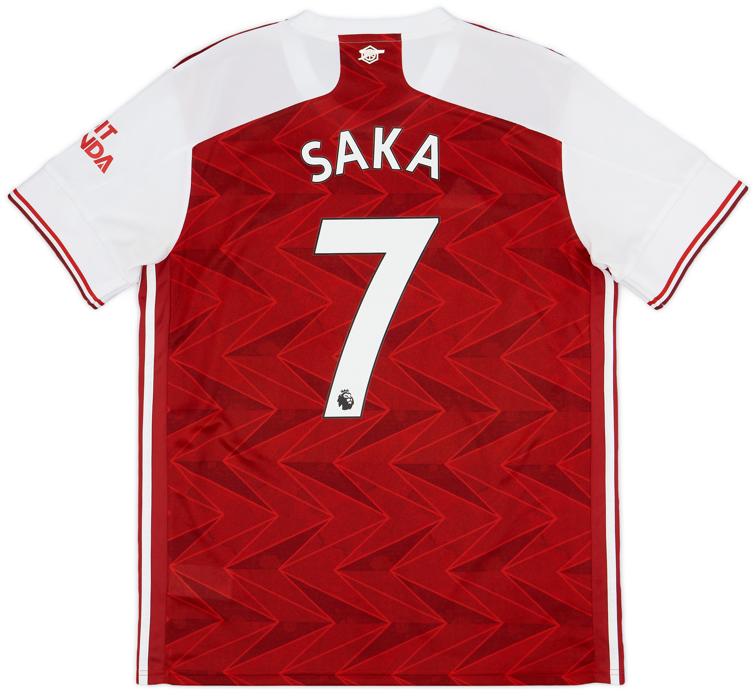 2020-21 Arsenal Home Shirt Saka #7 - 8/10 - (L)