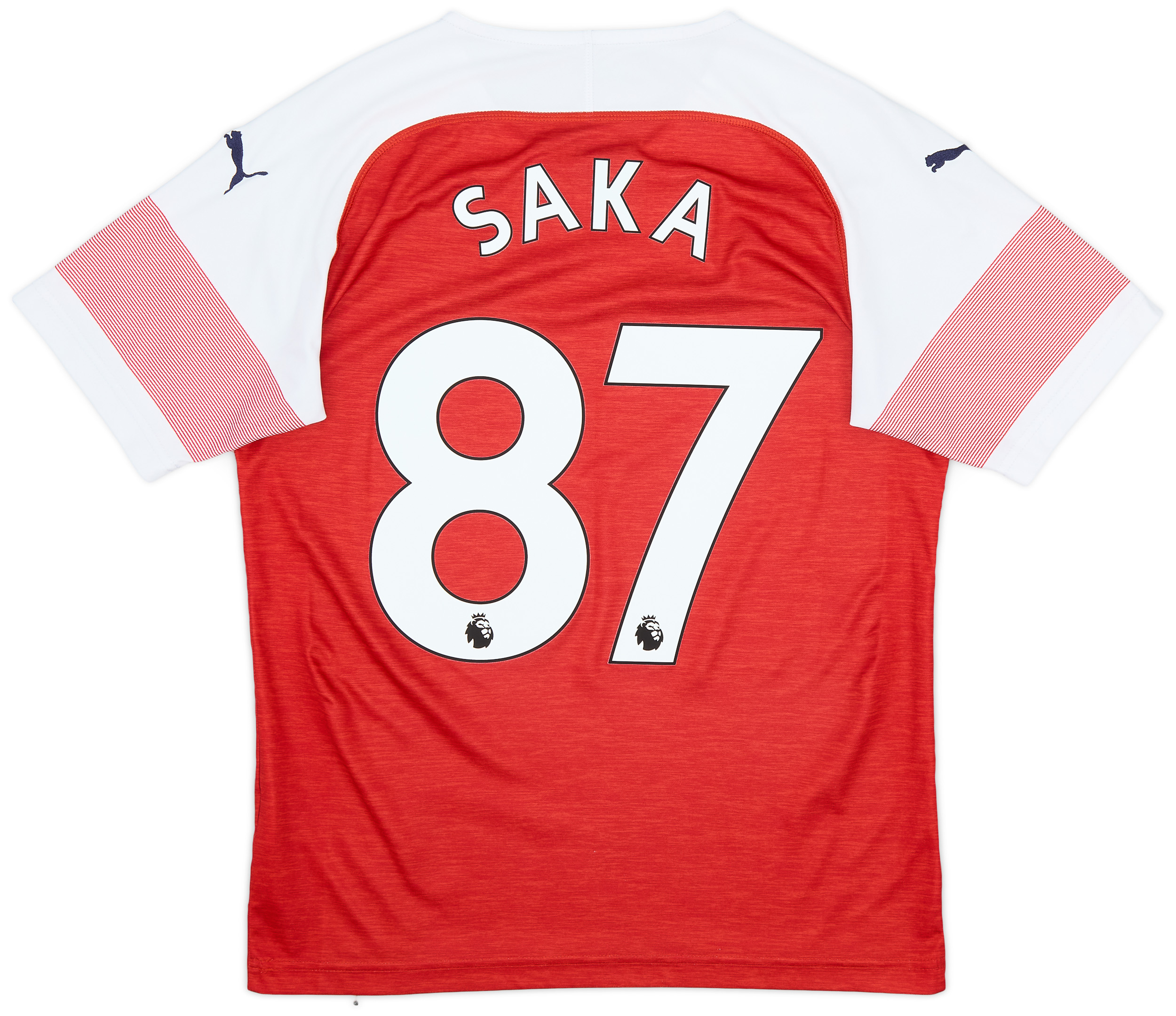 2018-19 Arsenal Home Shirt Saka #87 - 9/10 - (S)