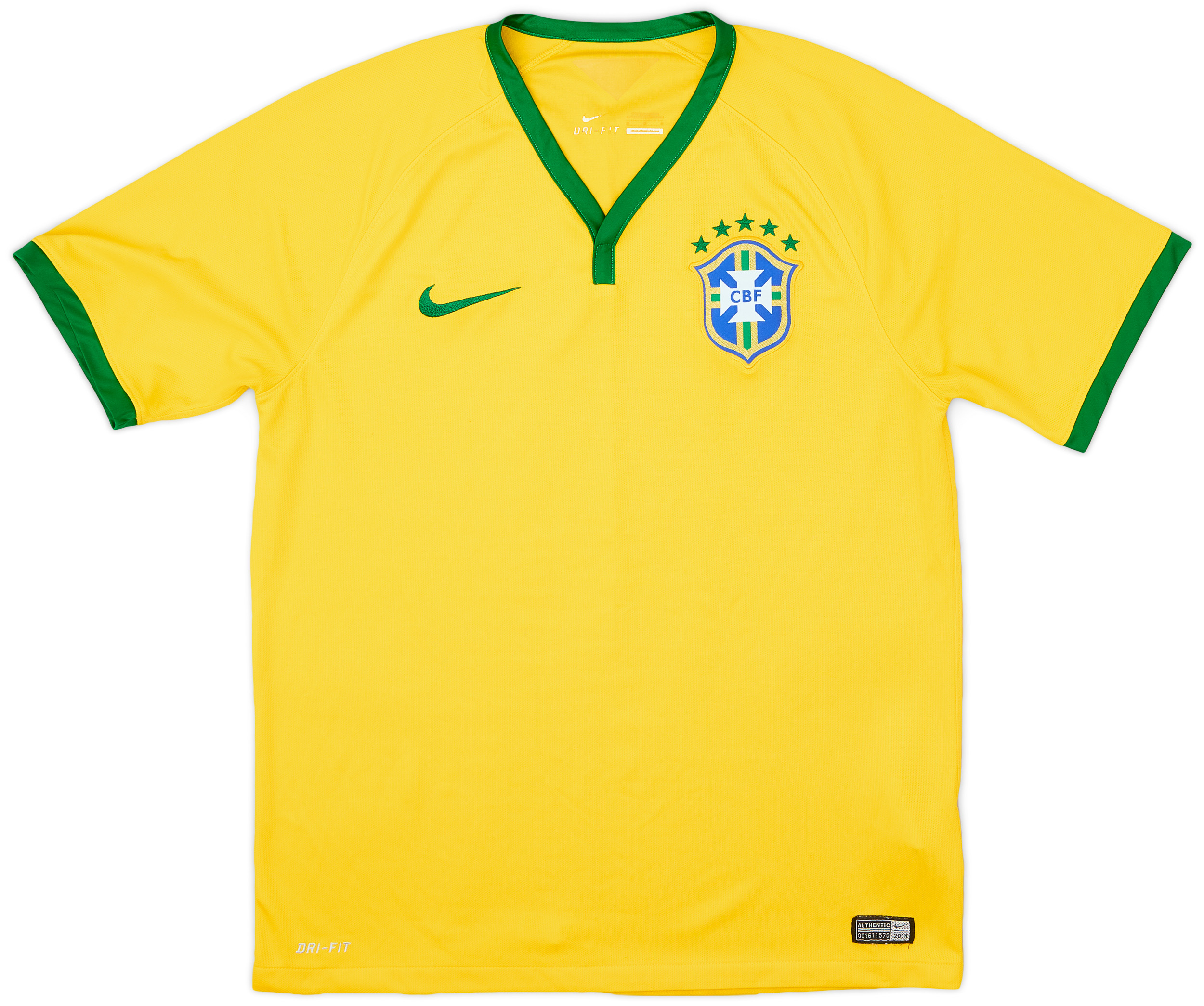 2014-15 Brazil Home Shirt - 8/10 - (M)