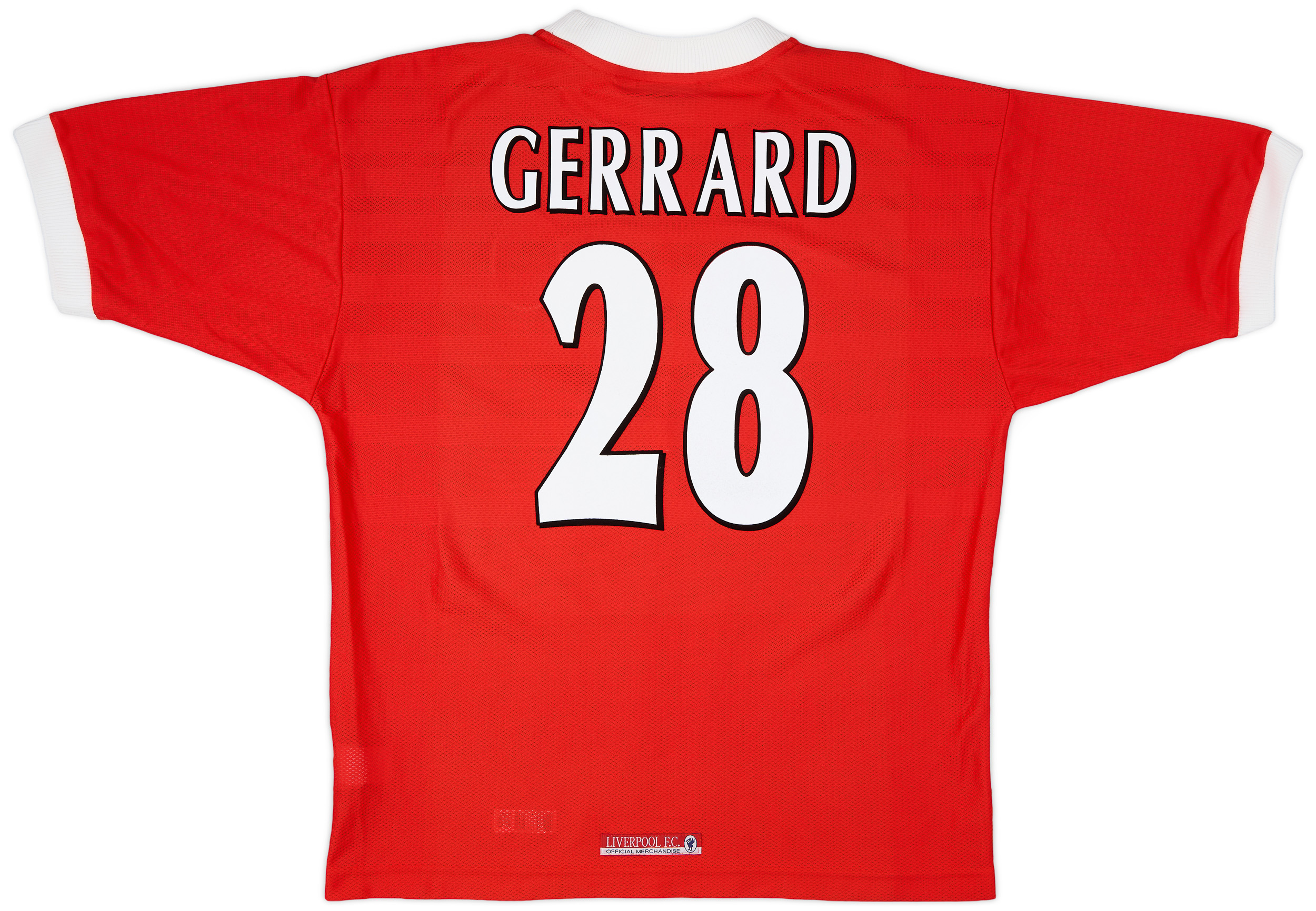 1998-00 Liverpool Home Shirt Gerrard #28 - 8/10 - (L)