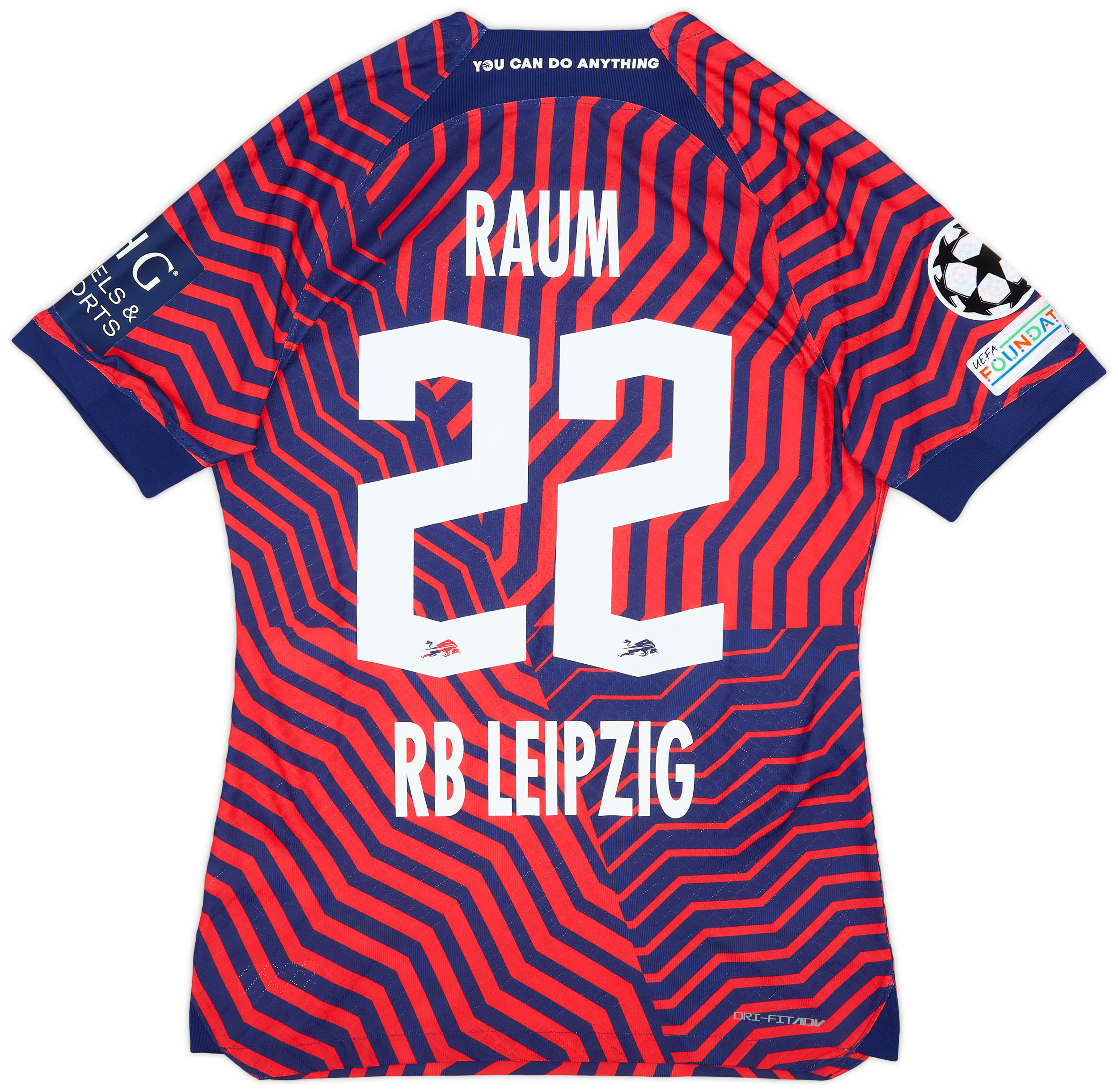 2023-24 RB Leipzig Match Issue Champions League Away Shirt Raum #22