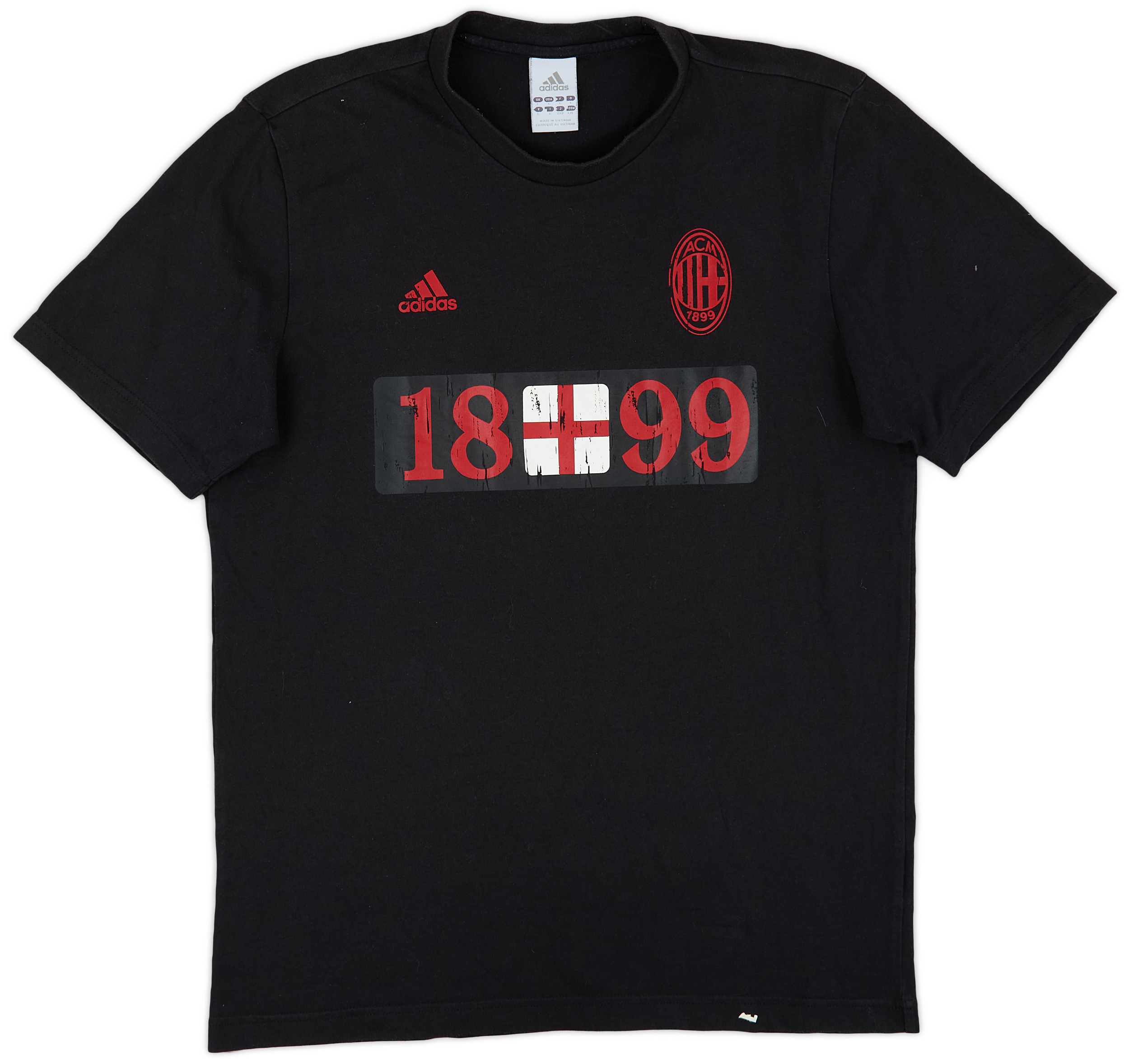 2006-07 AC Milan adidas Cotton Tee - 5/10 - (L)