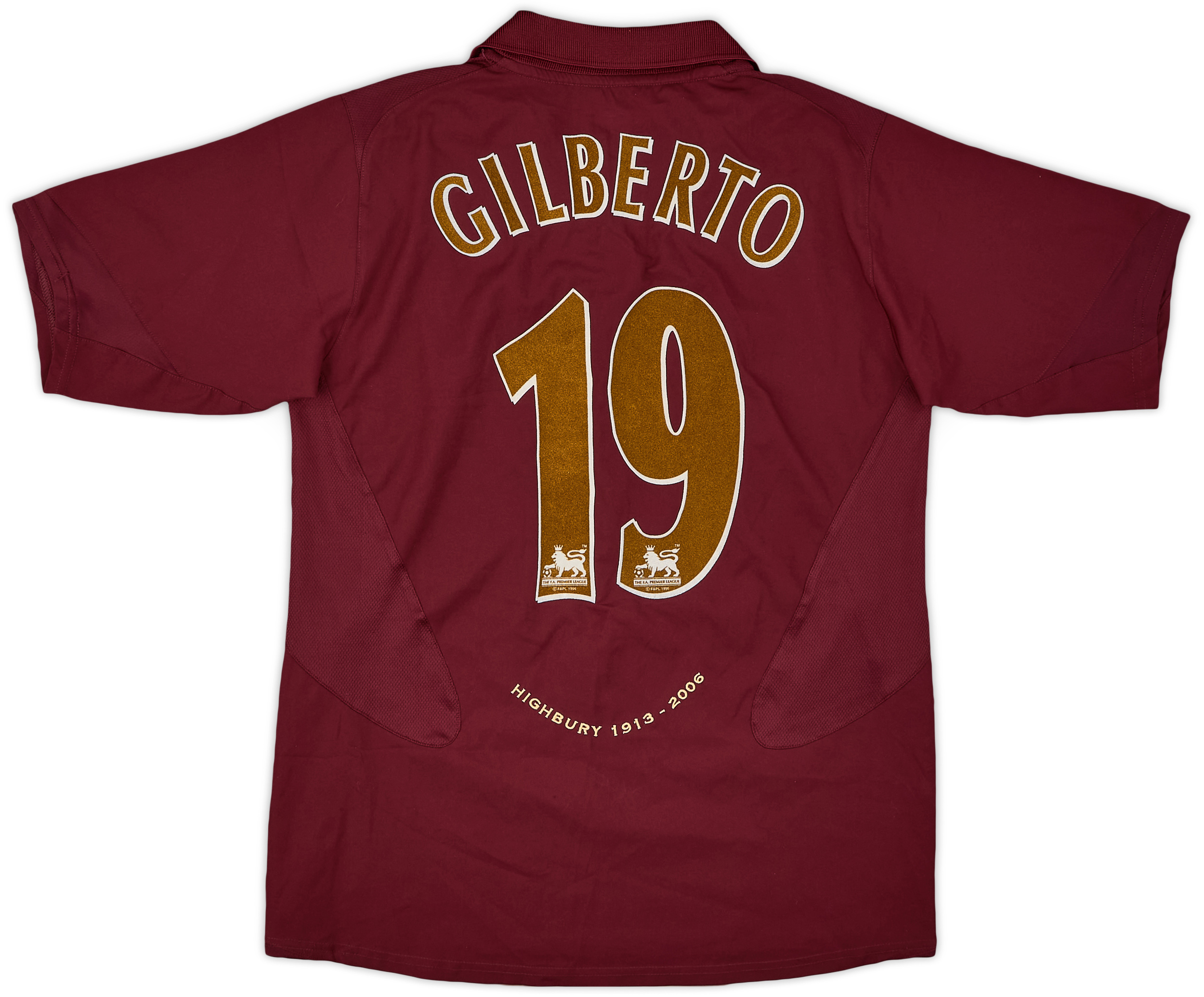 2005-06 Arsenal Home Shirt Gilberto #19 - 7/10 - (XL.Boys)