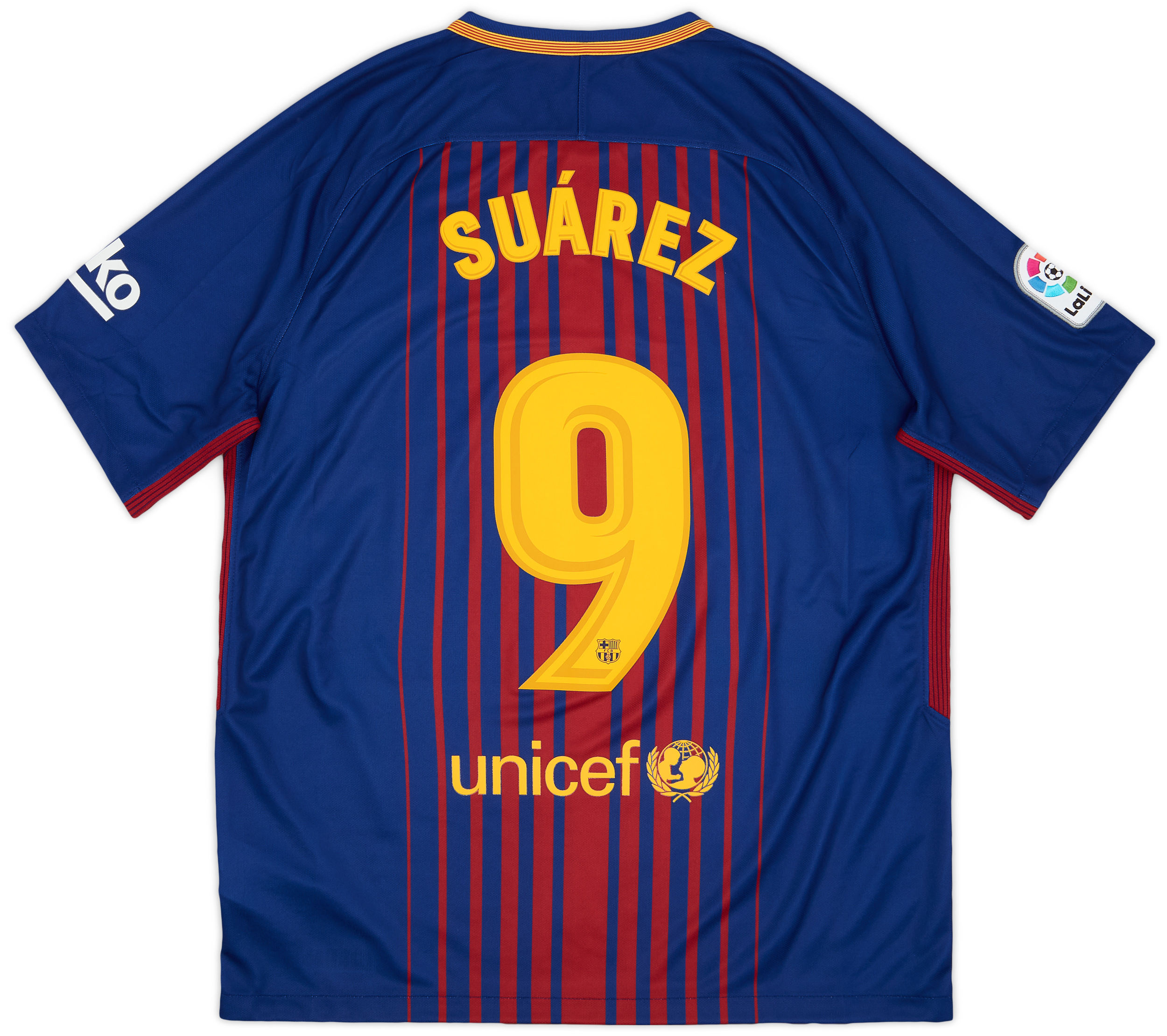 2017-18 Barcelona Home Shirt Suarez #9 (L)