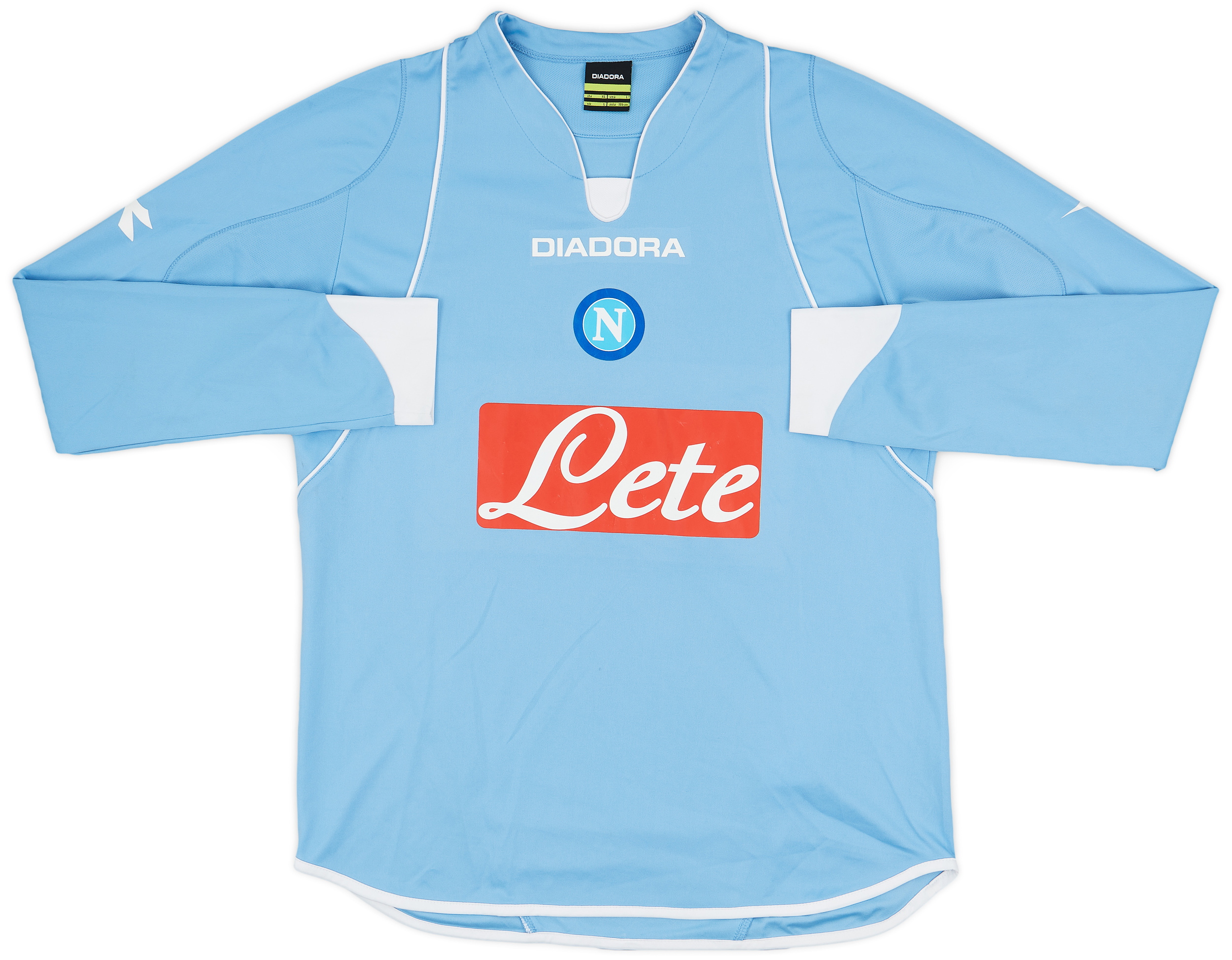 2007-08 Napoli Home L/S Shirt - 9/10 - (L)