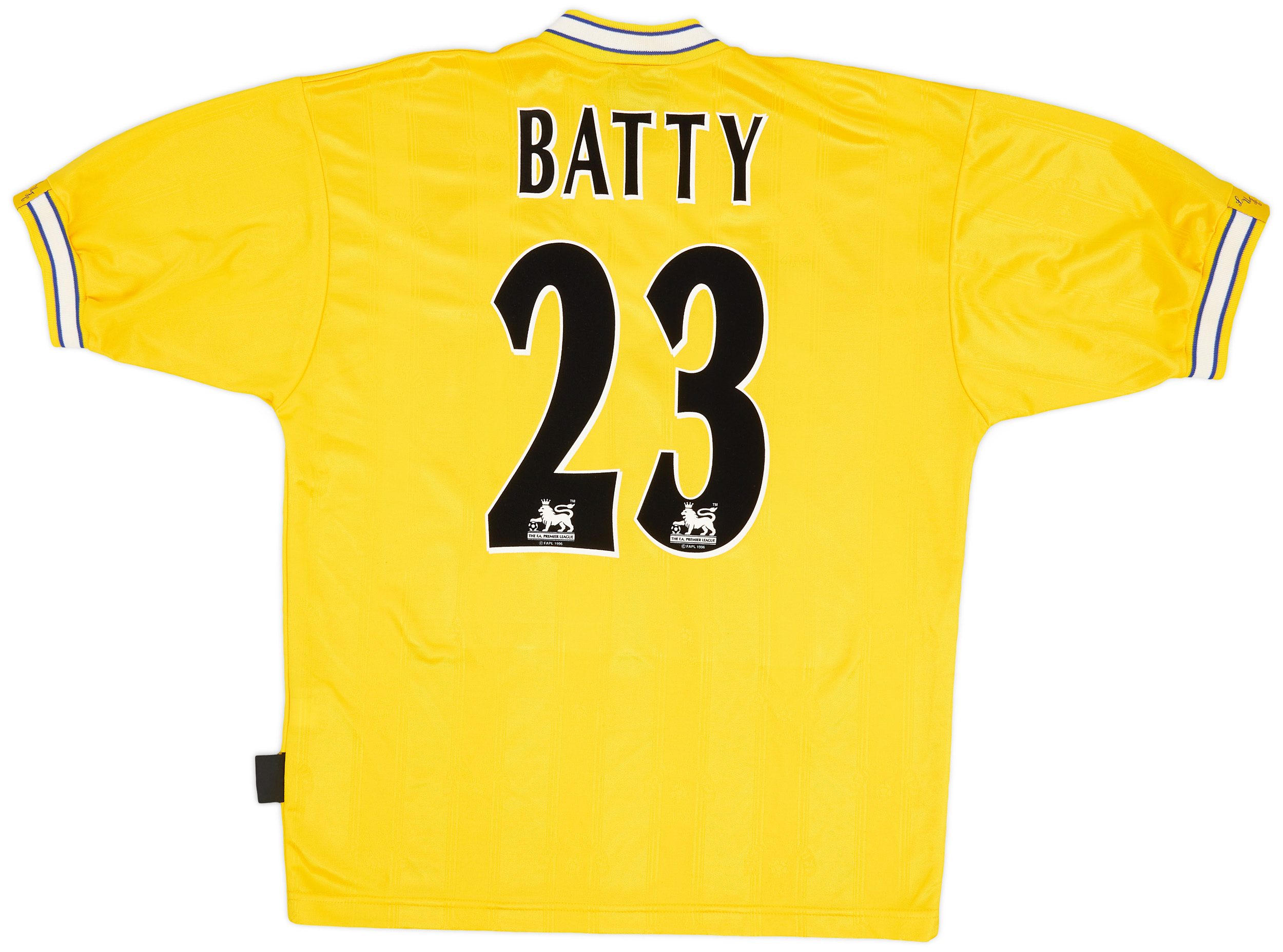 1996-99 Leeds United Away Shirt Batty #23 - 8/10 - (M)