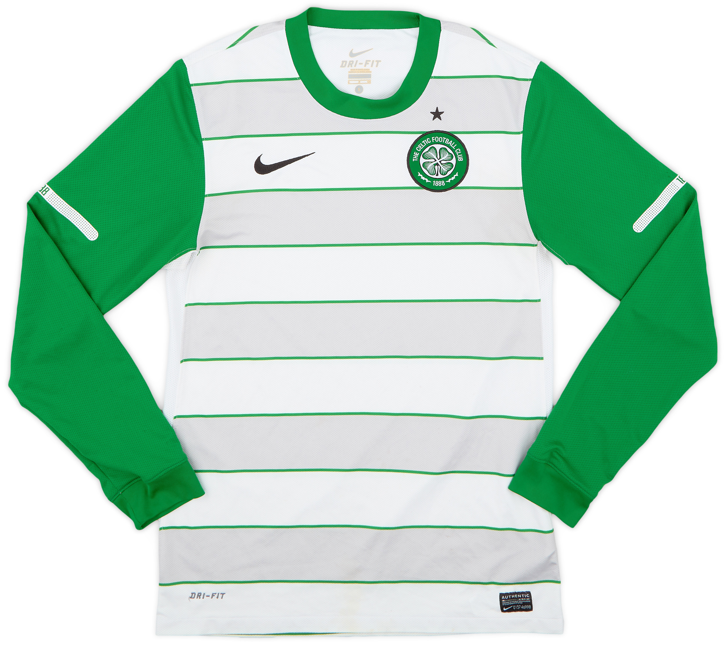 2011-12 Celtic Away L/S Shirt - 6/10 - (S)