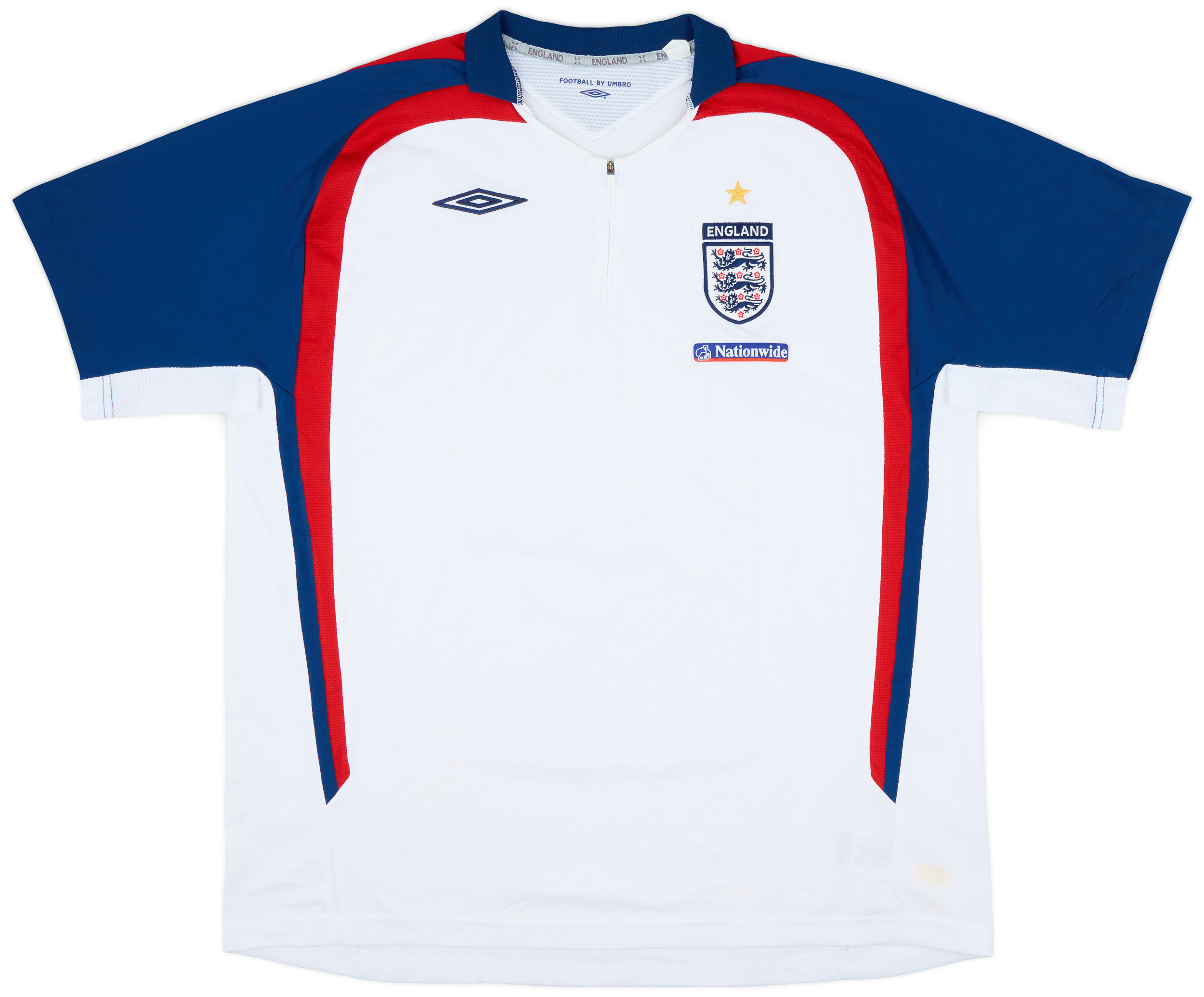 2005-06 England Umbro 1/4 Polo Shirt - 5/10 - (XL)