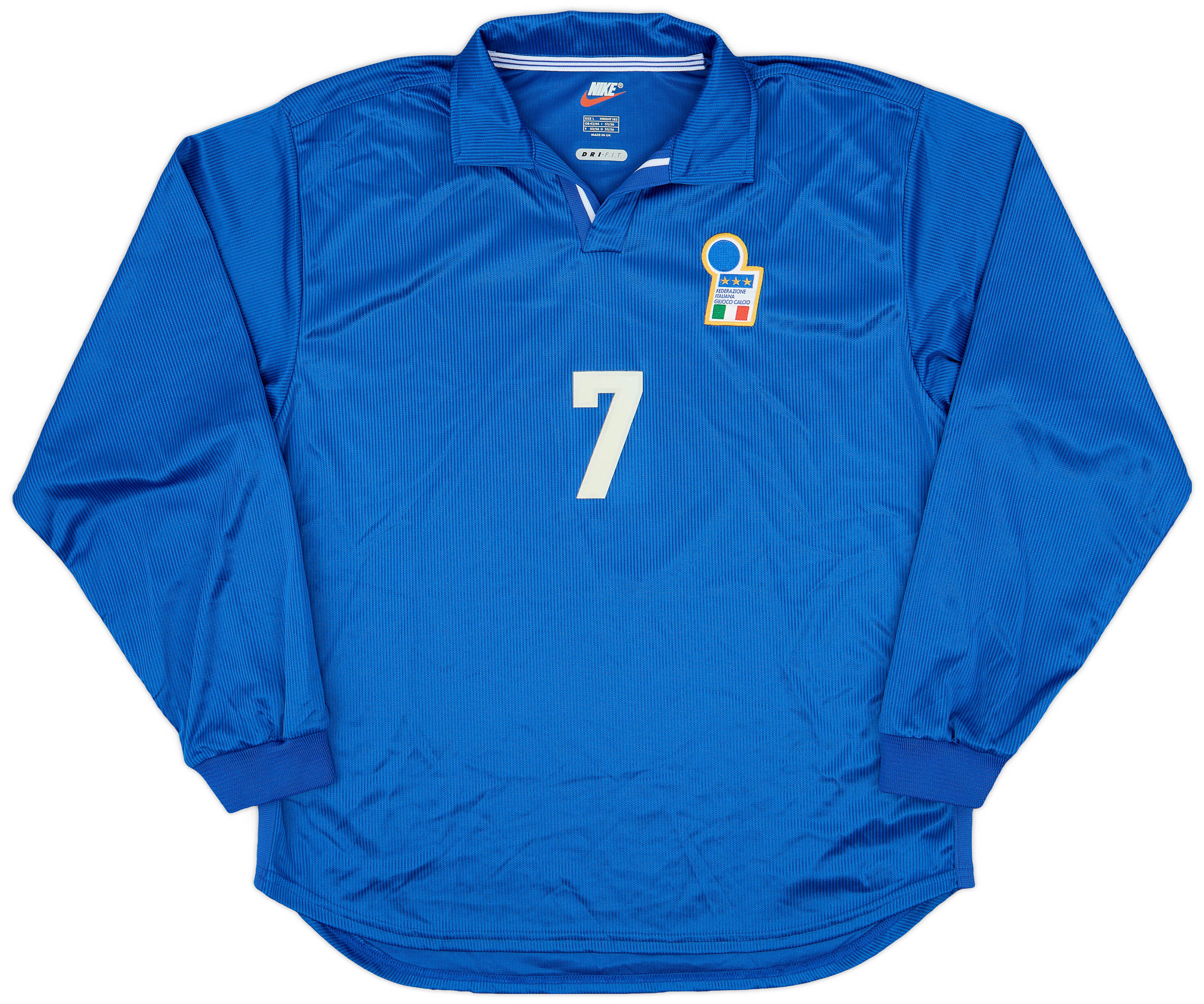 1997-98 Italy Player Issue Home L/S Shirt #7 - 9/10 - (L)