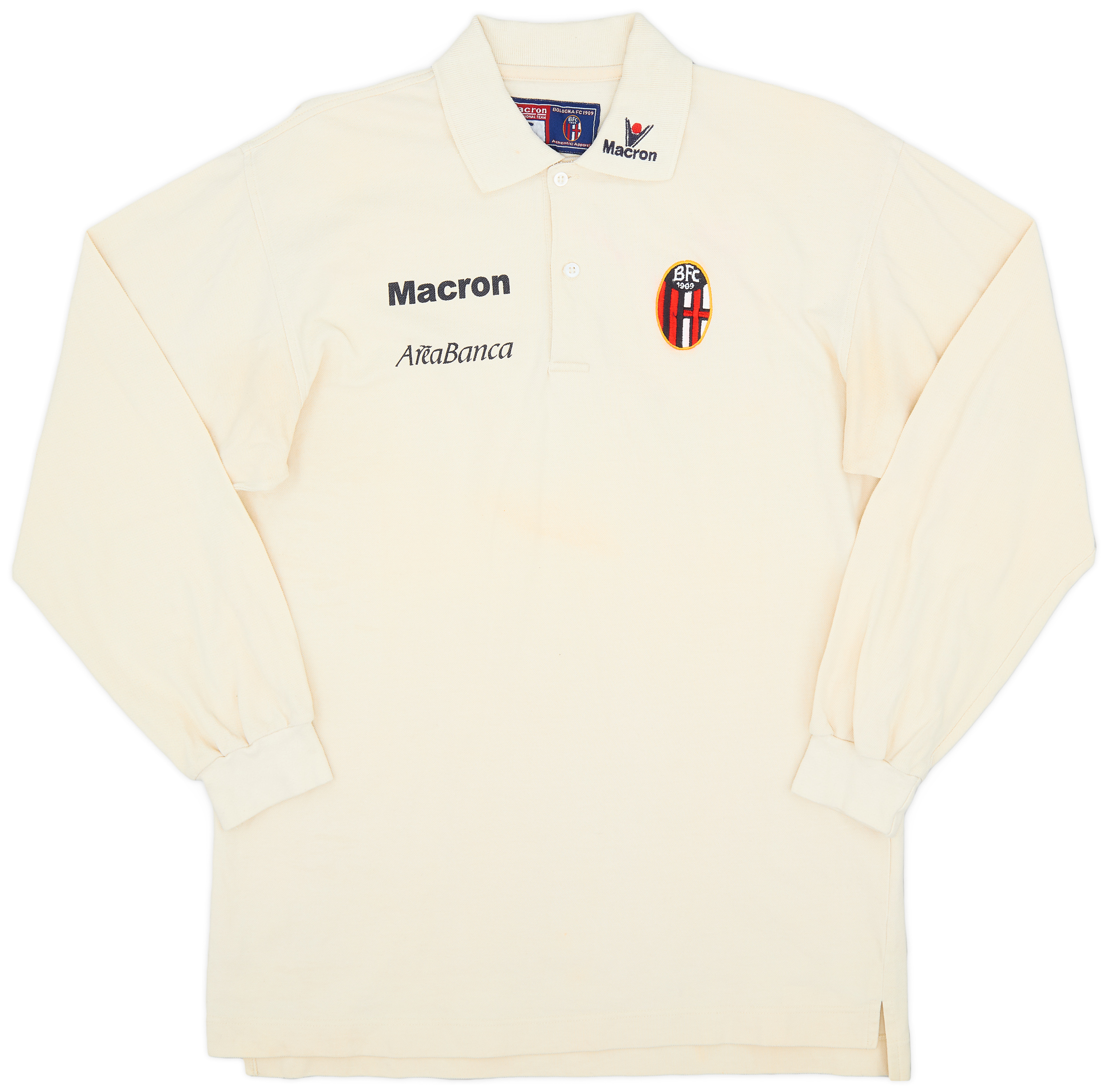 2002-03 Bologna Macron Polo L/S Shirt - 8/10 - (S)