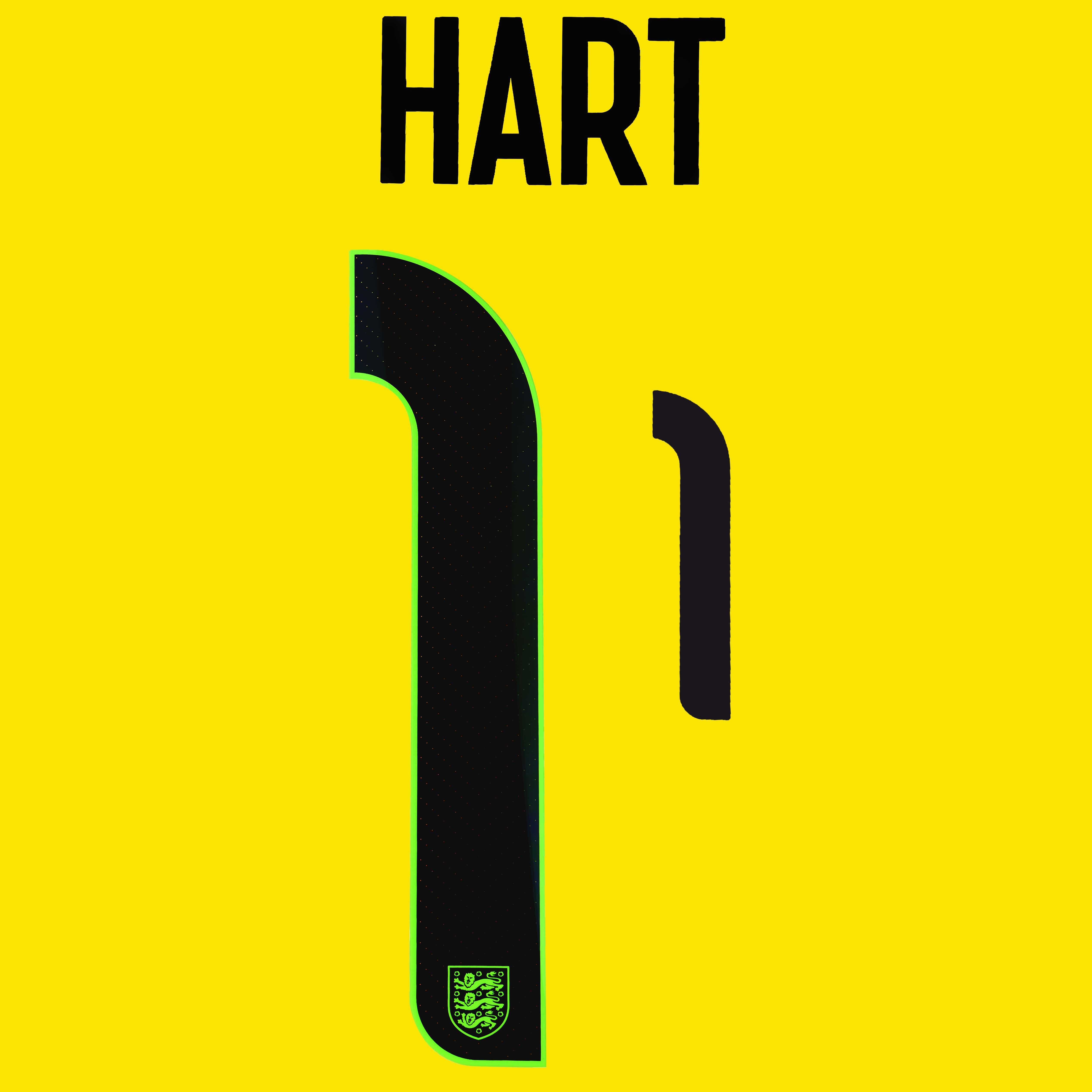 2014-16 England GK Hart #1 Name Set
