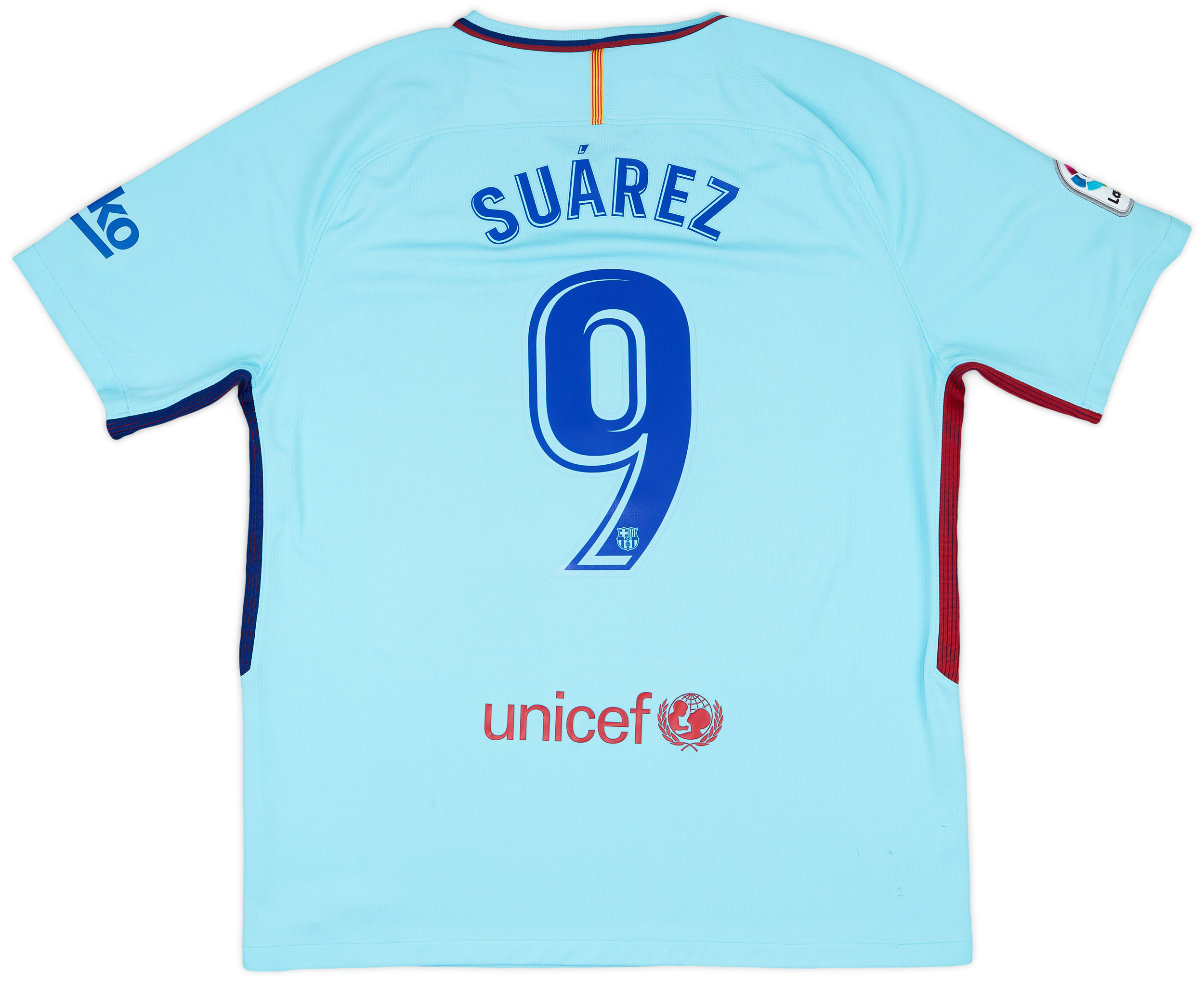 2017-18 Barcelona Away Shirt Suarez #9 - 8/10 - (XL)