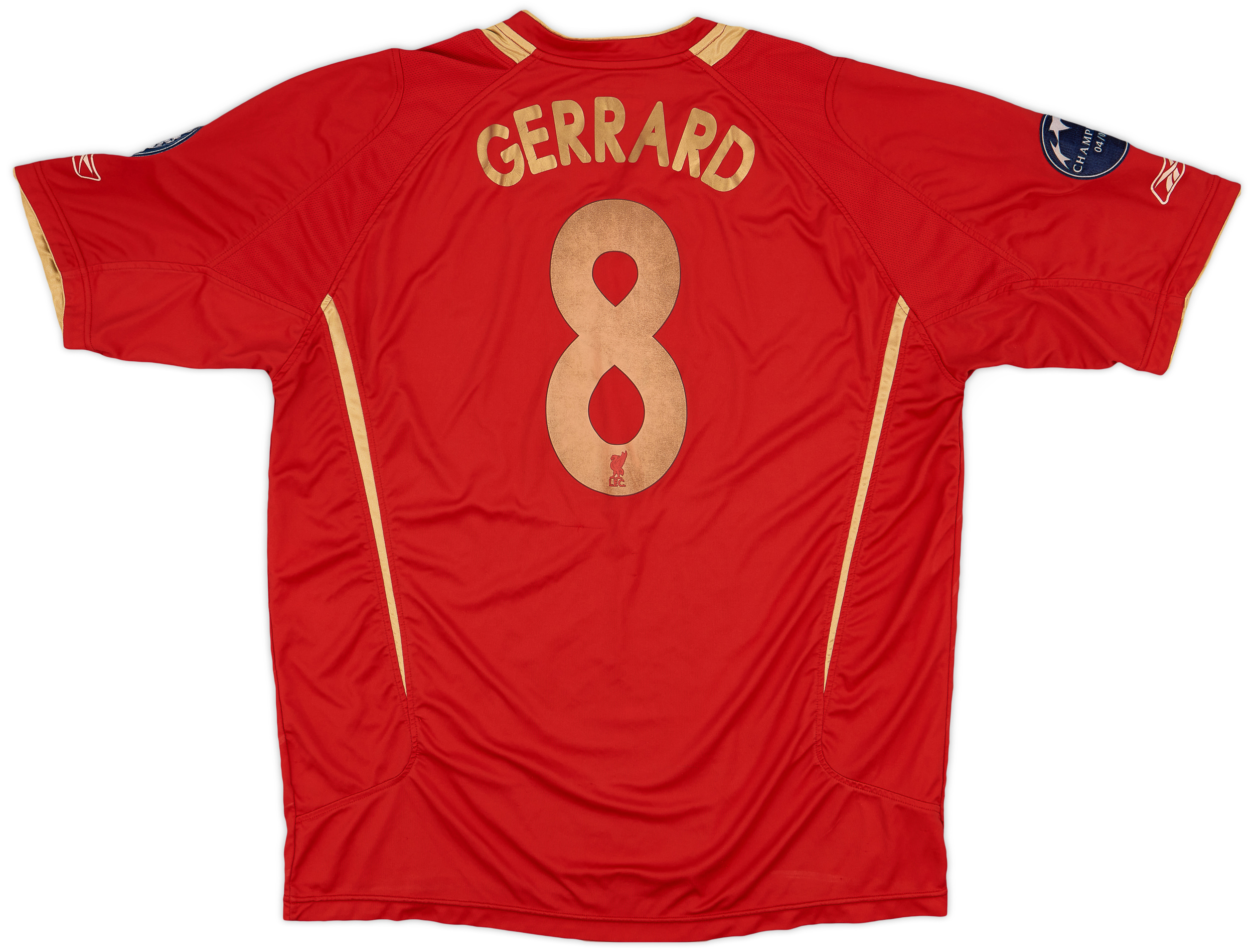 2005-06 Liverpool CL Home Shirt Gerrard #8 - 5/10 - (XL)
