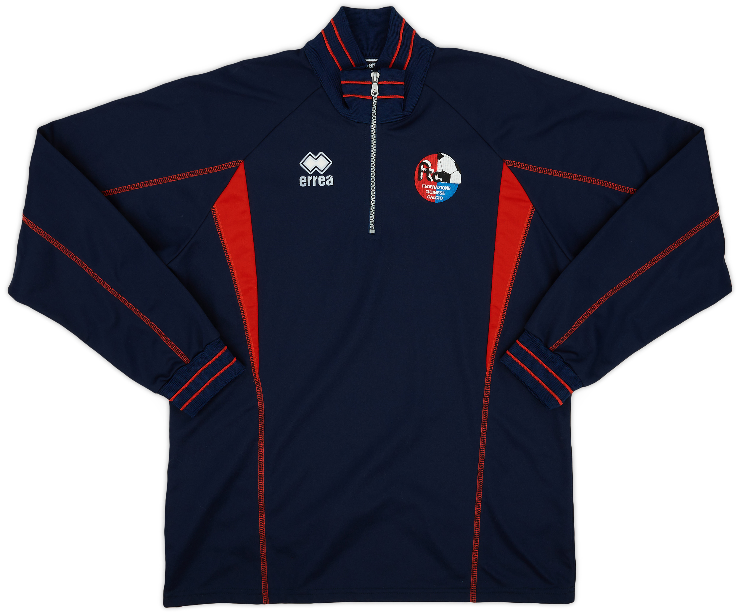 2000s Federazione Ticinese Calcio Errea 1/4 Zip Drill Top - 10/10 - (L)