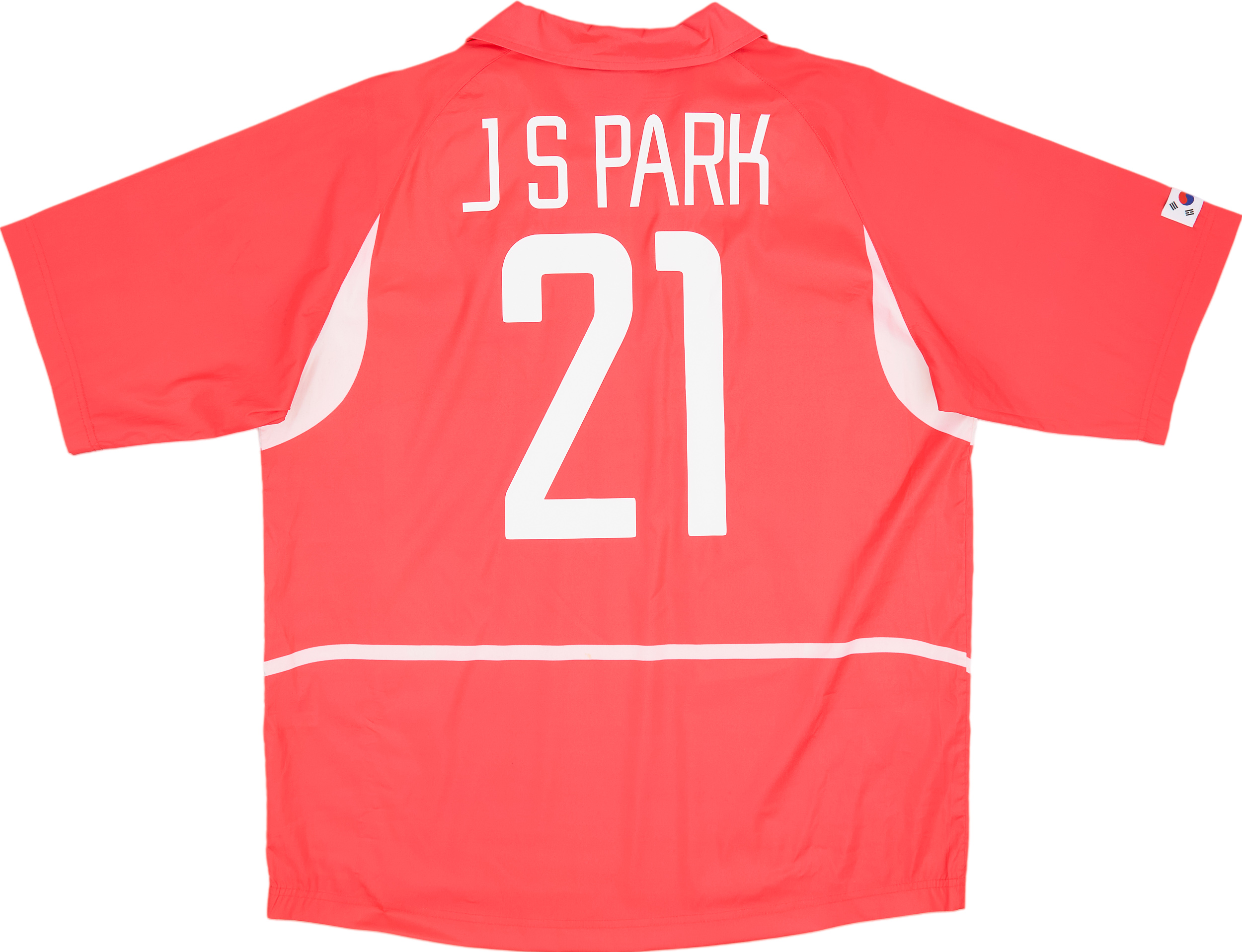 2002-03 South Korea Home Shirt J.S. Park #21 - 9/10 - (XL)