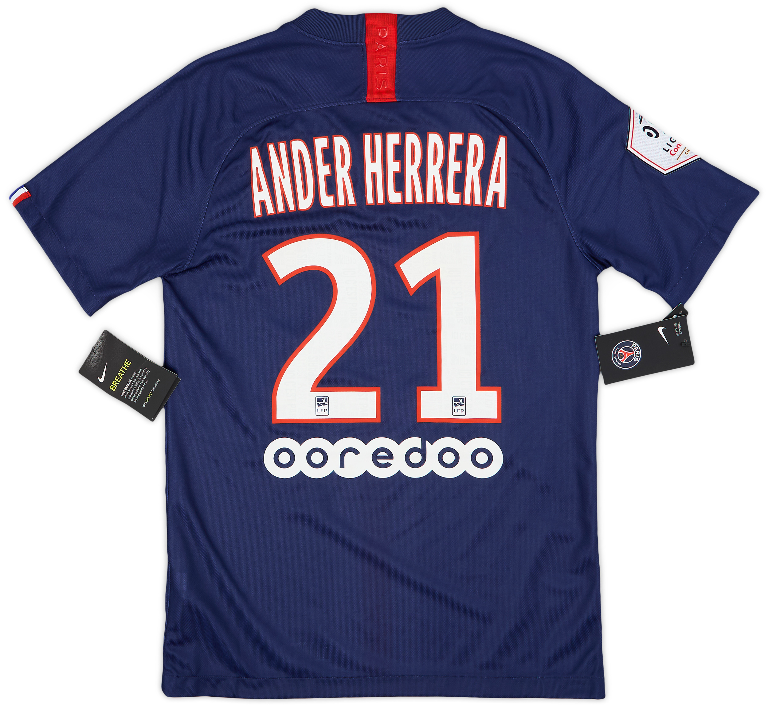 2019-20 Paris Saint-Germain Home Shirt Ander Herrera #21 (S)