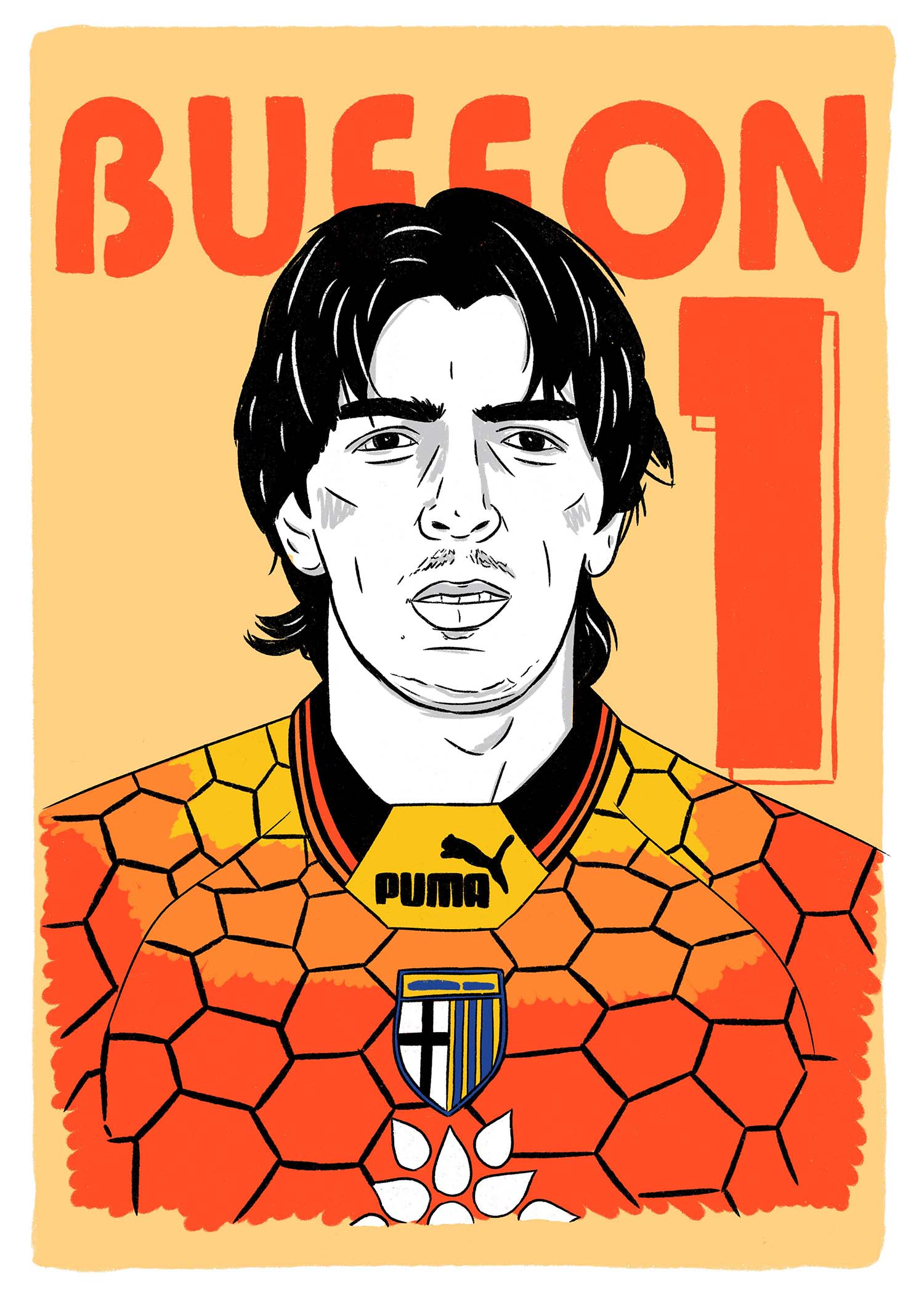 1996-97 Parma Buffon #1 Serie A Icons A3 Poster/Print