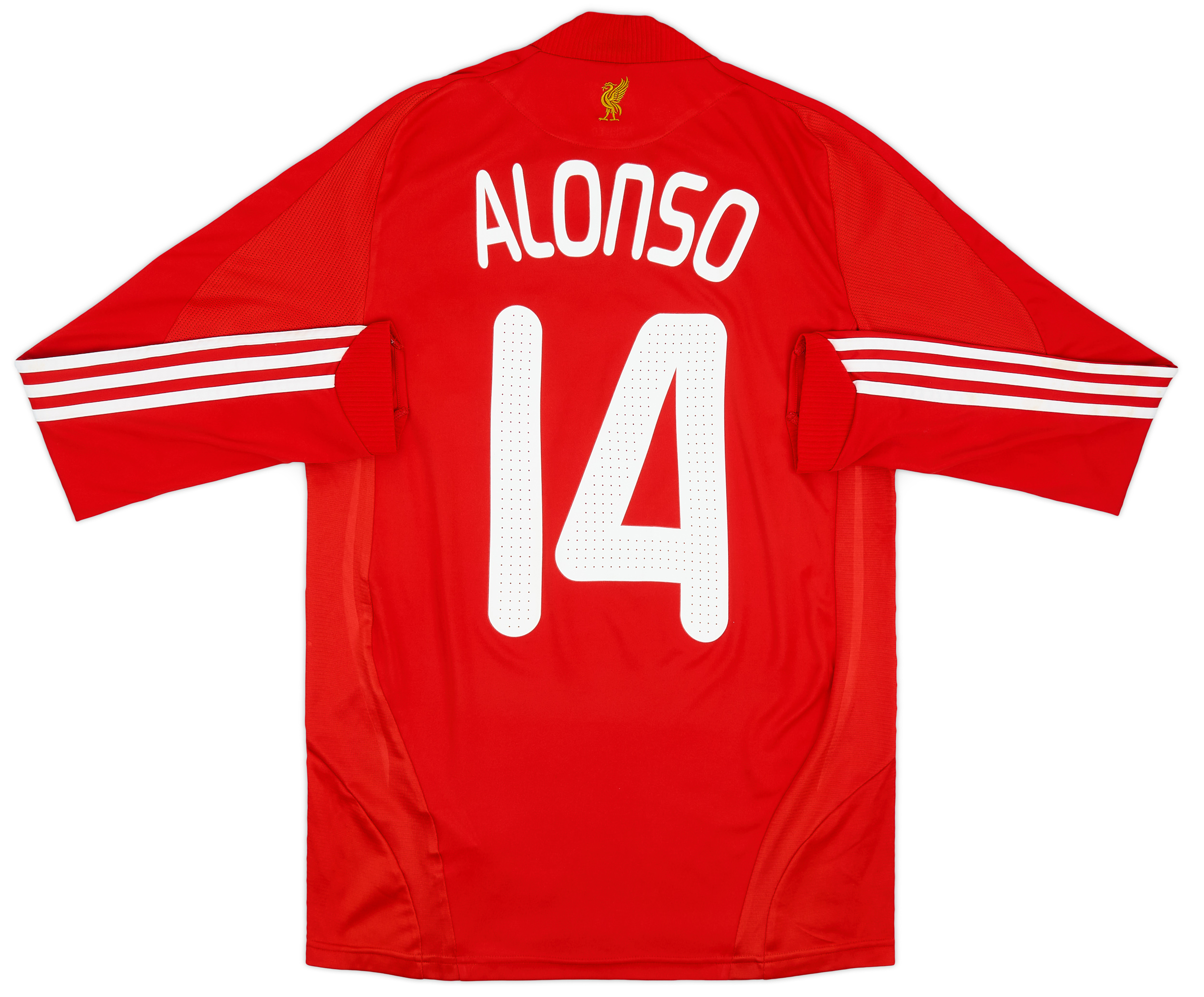 2008-10 Liverpool Home L/S Shirt Alonso #14 - 8/10 - (S)