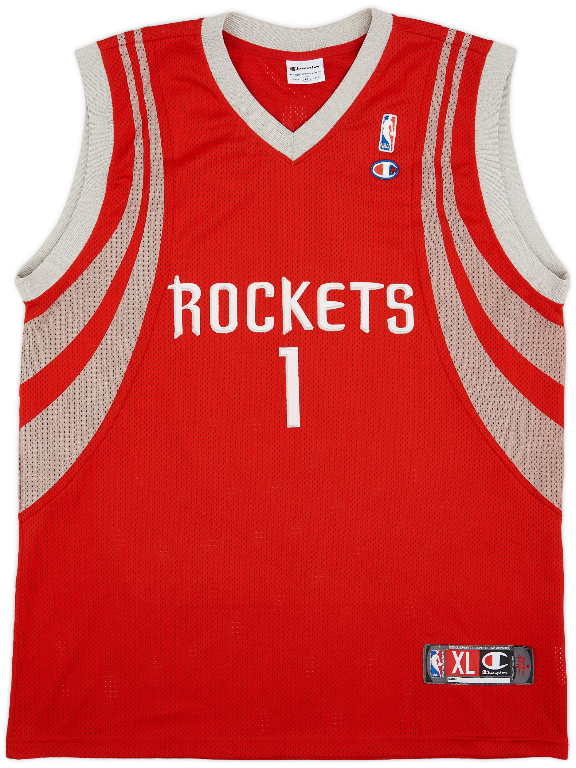 2004-10 Houston Rockets McGrady #1 Champion Authentic Away Jersey - 6/ ...