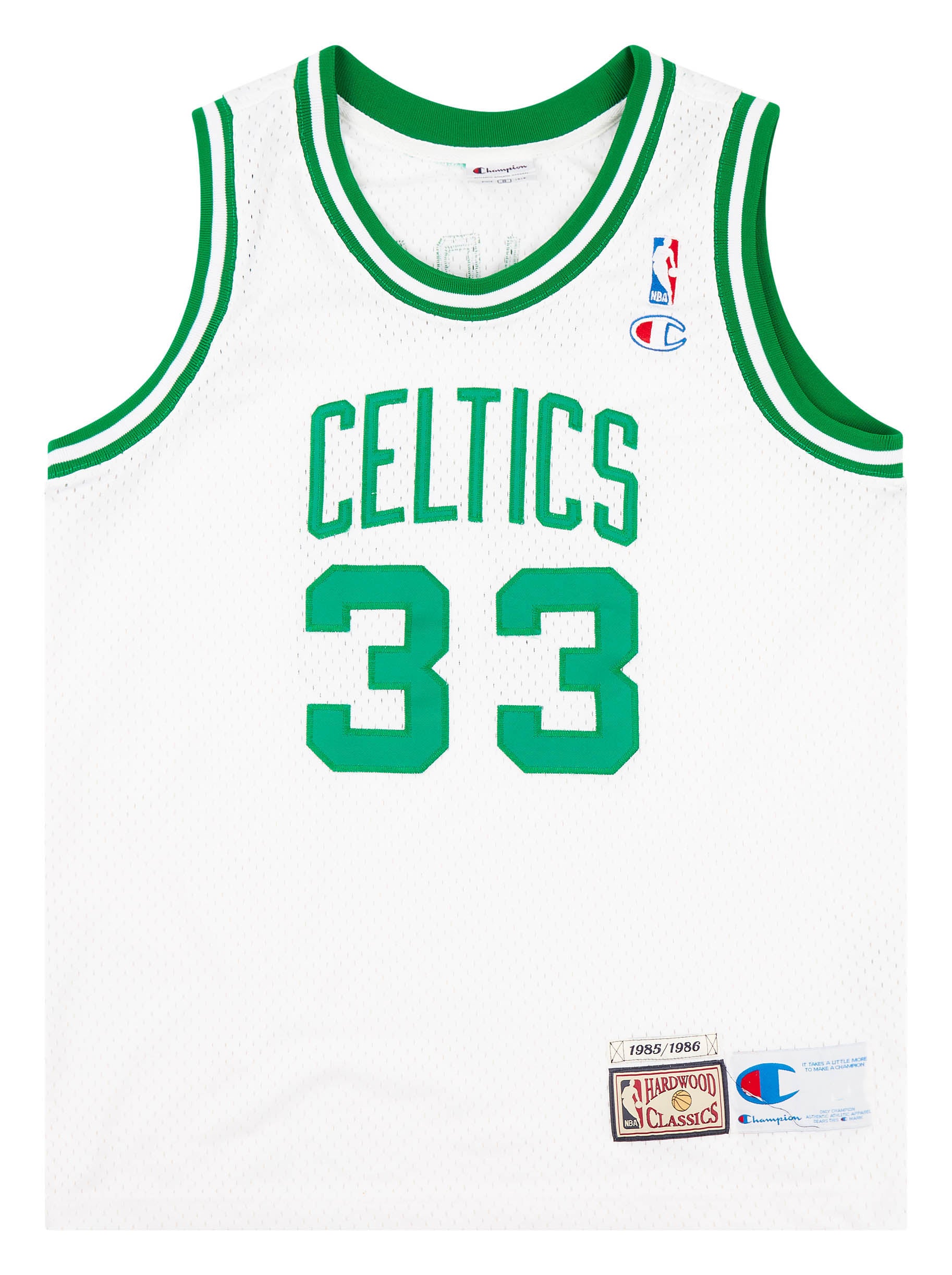 1985-86 Boston Celtics Bird #33 Champion Hardwood Classics Jersey (Home) S