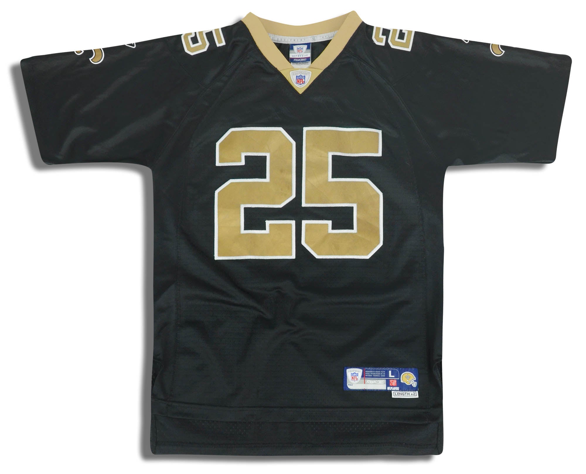 2007 New Orleans Saints Bush #25 Reebok Premier Jersey (Home) Y