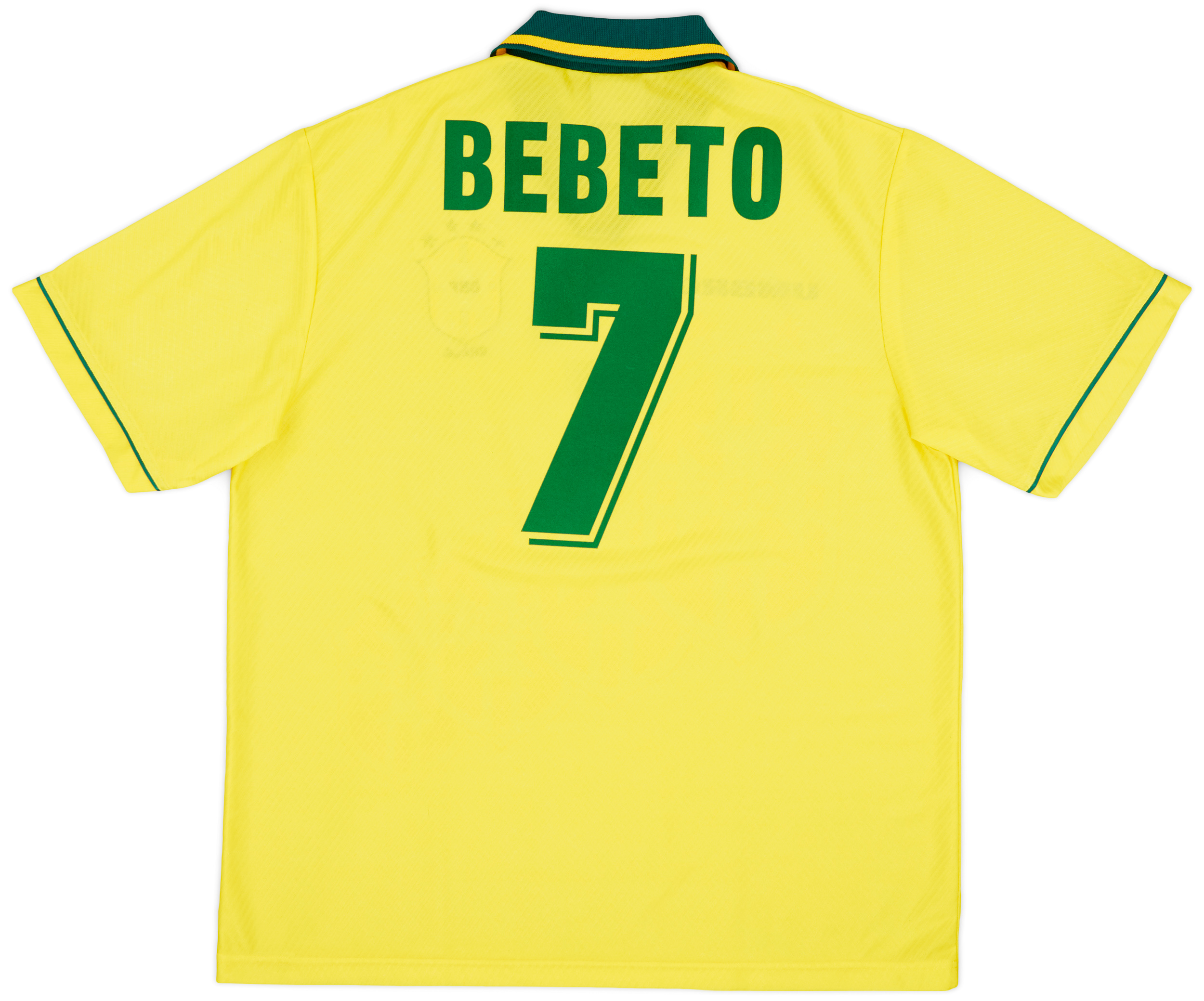 1994 Brazil Home Shirt Bebeto #7 - 9/10 - (XL)