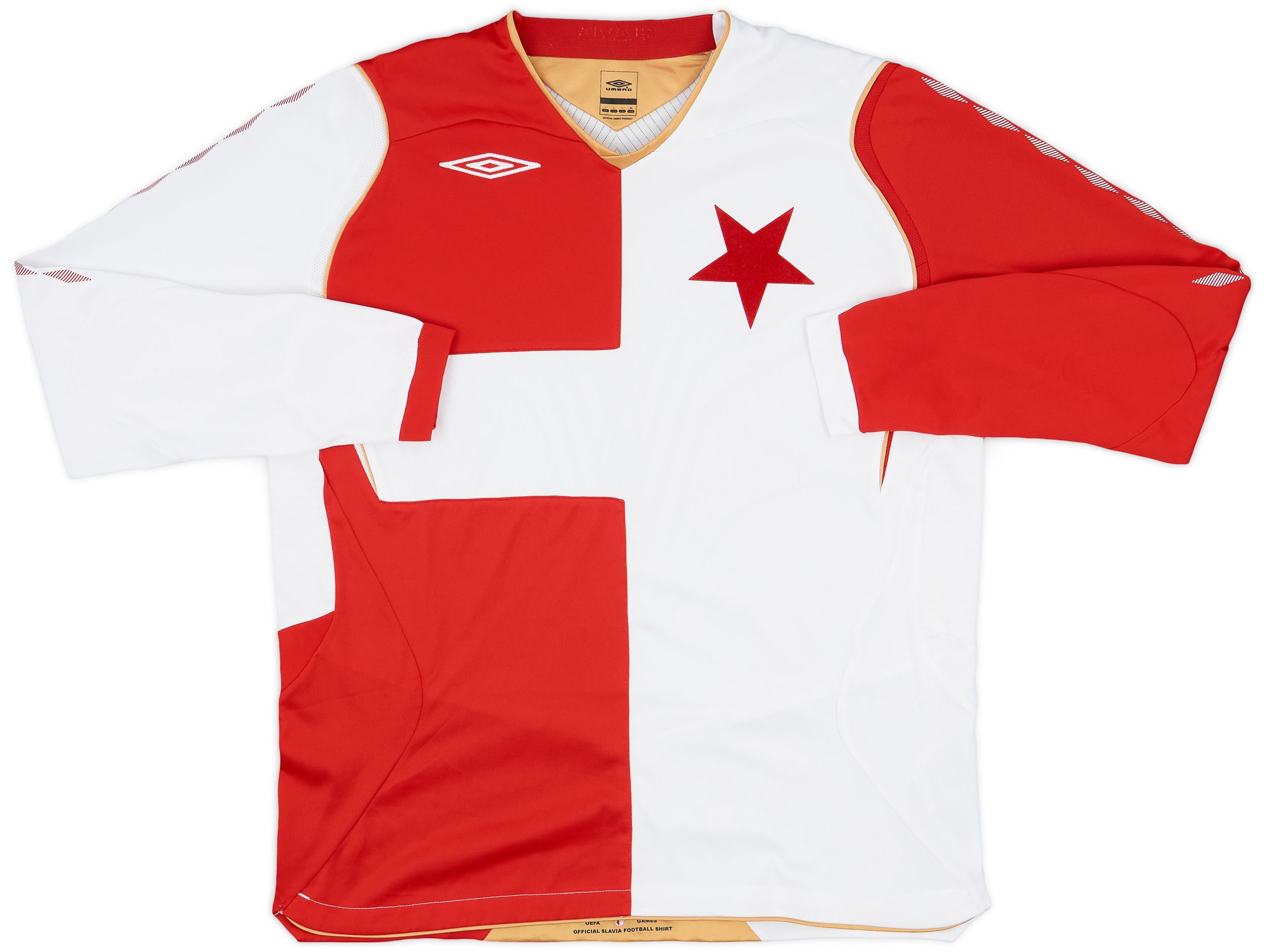 2008-09 Slavia Prague Home L/S Shirt - 8/10 - (L)
