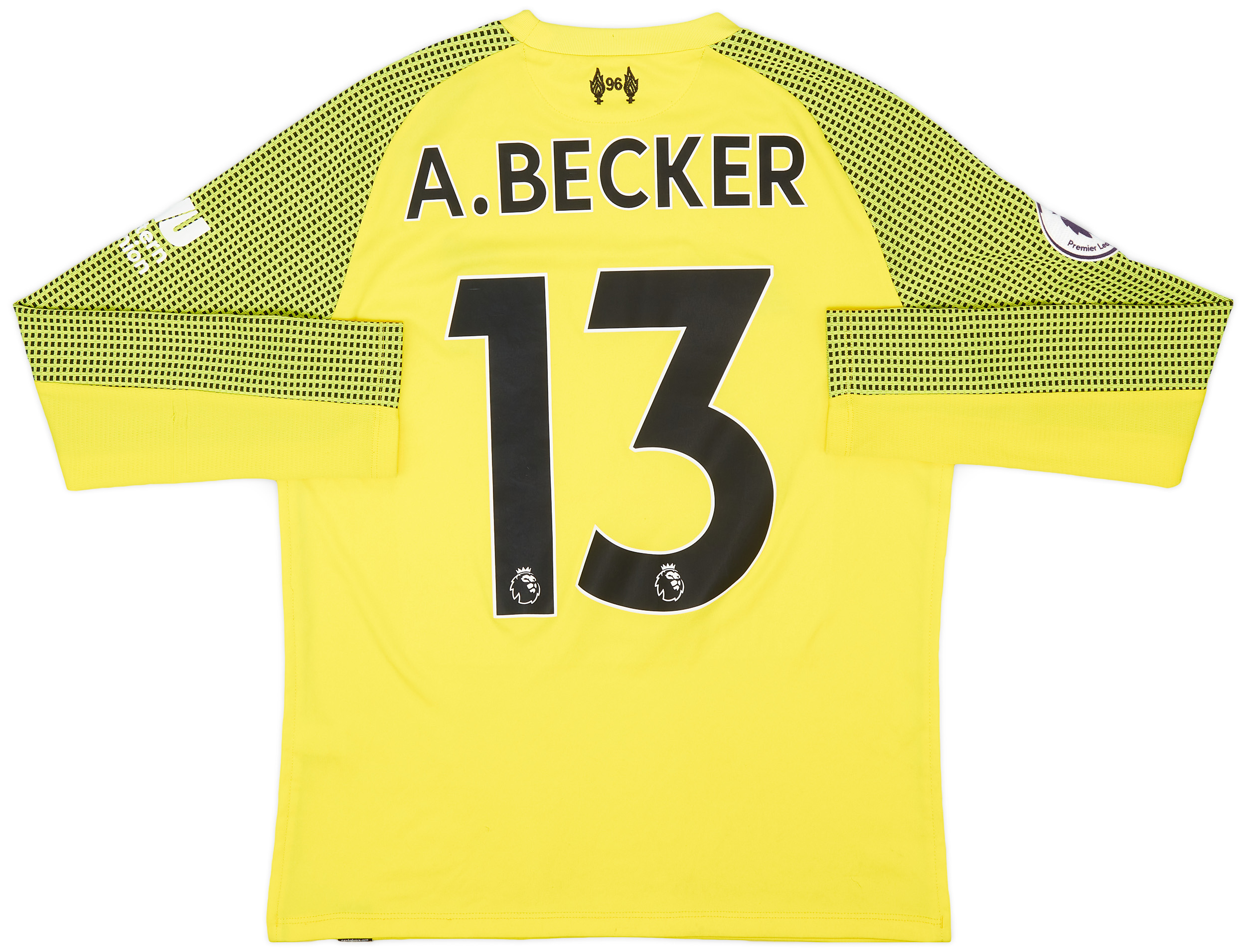 2018-19 Liverpool GK Shirt A. Becker #13 - 8/10 - (L.Boys)