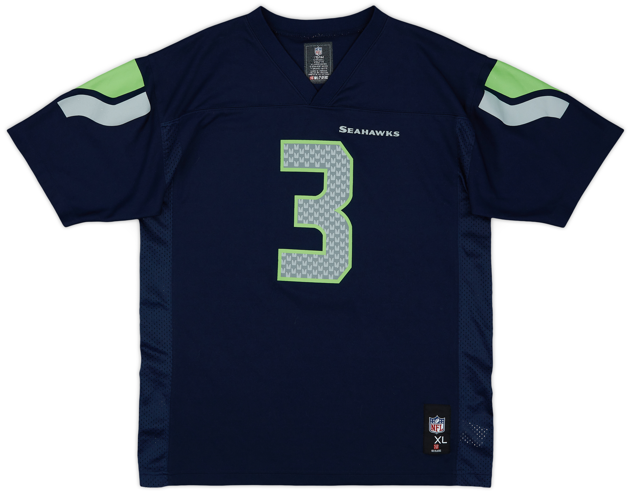 2012-18 Seattle Seahawks Wilson #3 NFL Replica Home Jersey - 8/10 - (XL ...