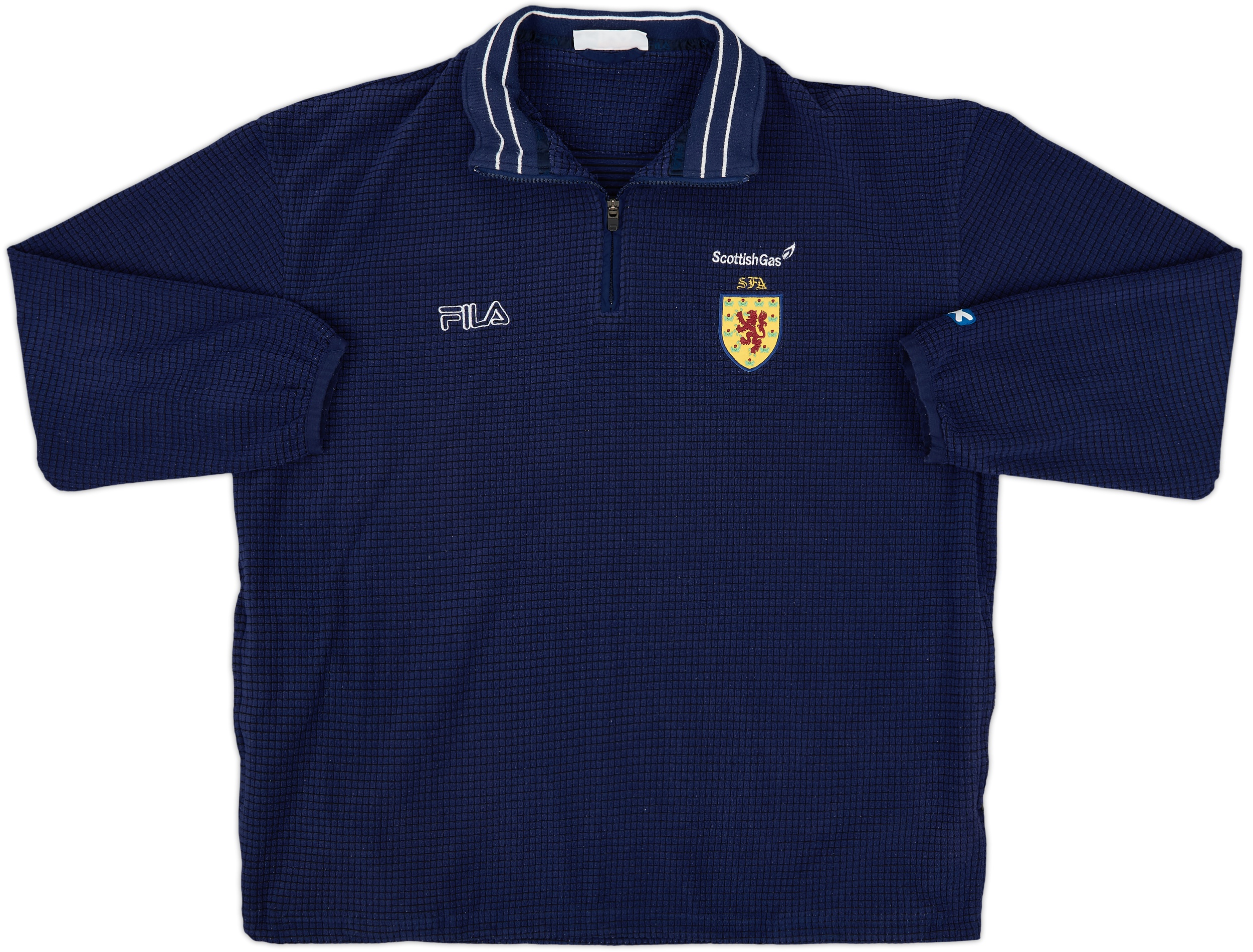 2000-02 Scotland Fila 1/4 Zip Fleece Top - 8/10 - (XL)