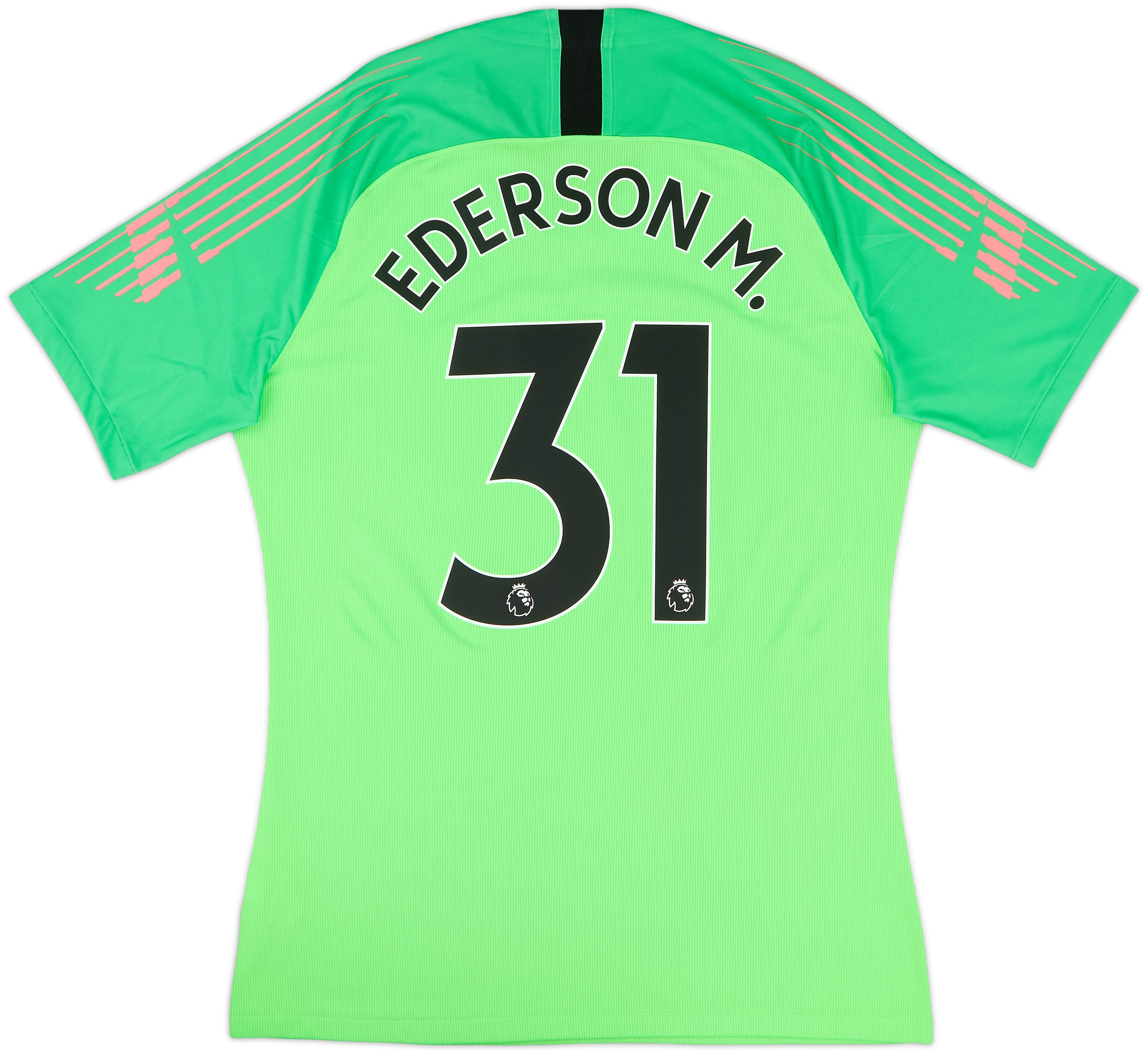 2018-19 Manchester City Authentic GK S/S Shirt Ederson M. #31 - 10/10 - (L)