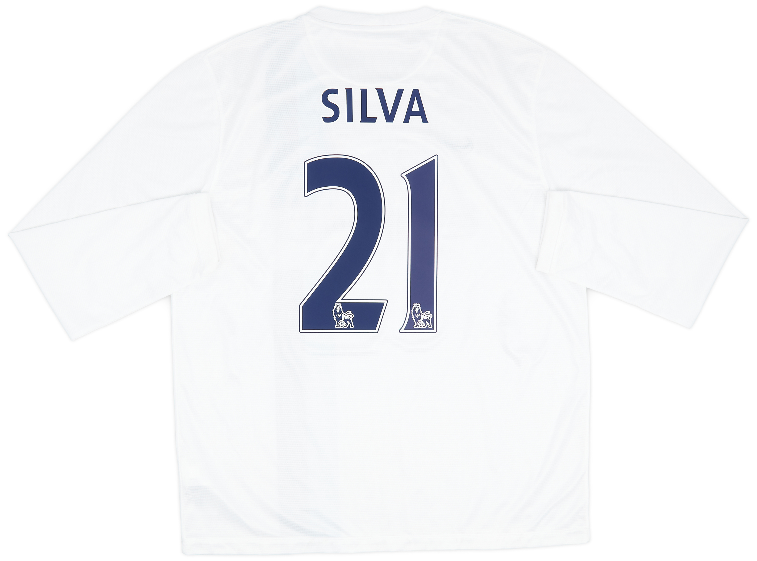 2013-14 Manchester City Third L/S Shirt Silva #21 (XL)