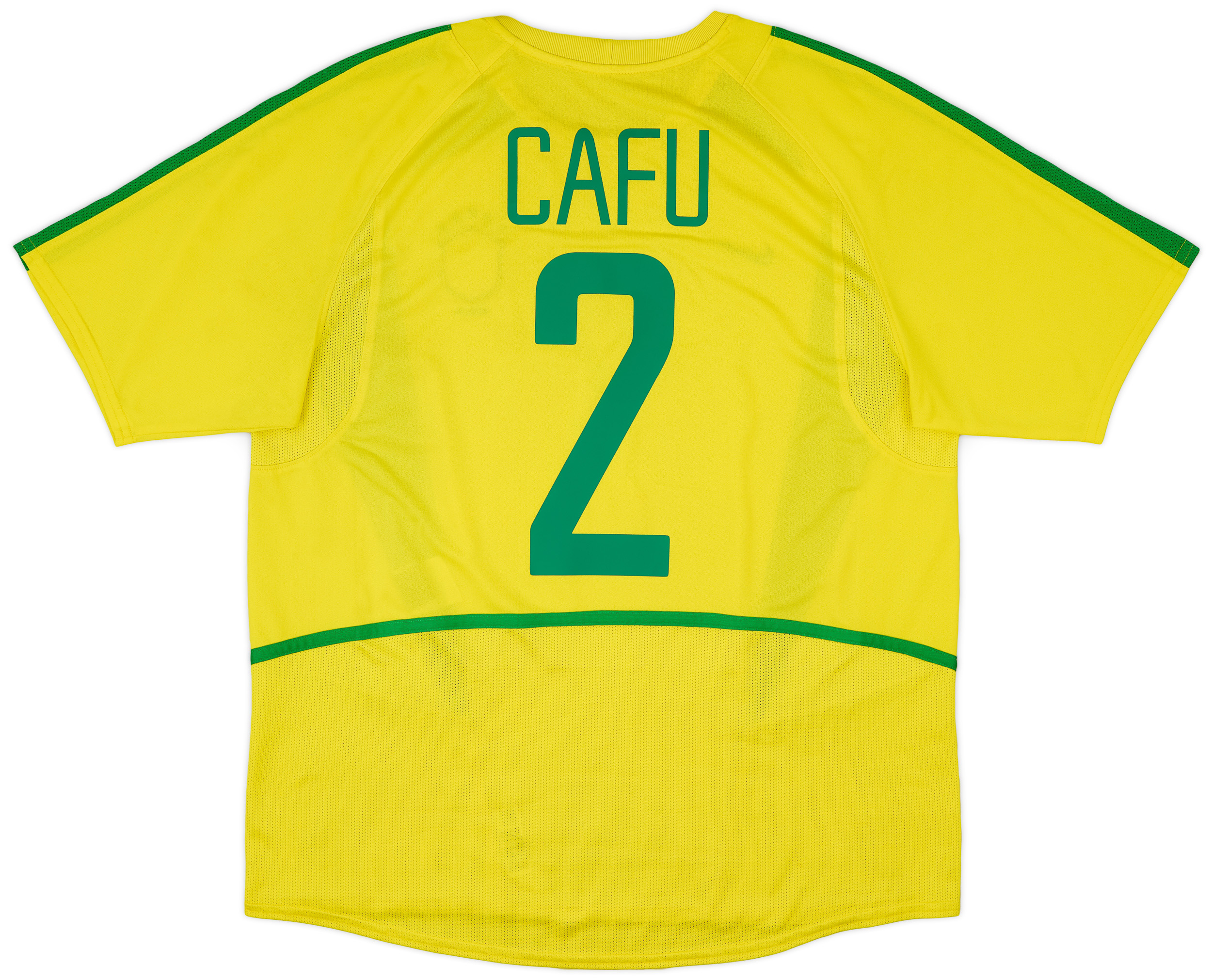 2002-04 Brazil Home Shirt Cafu #2 - 7/10 - (L)