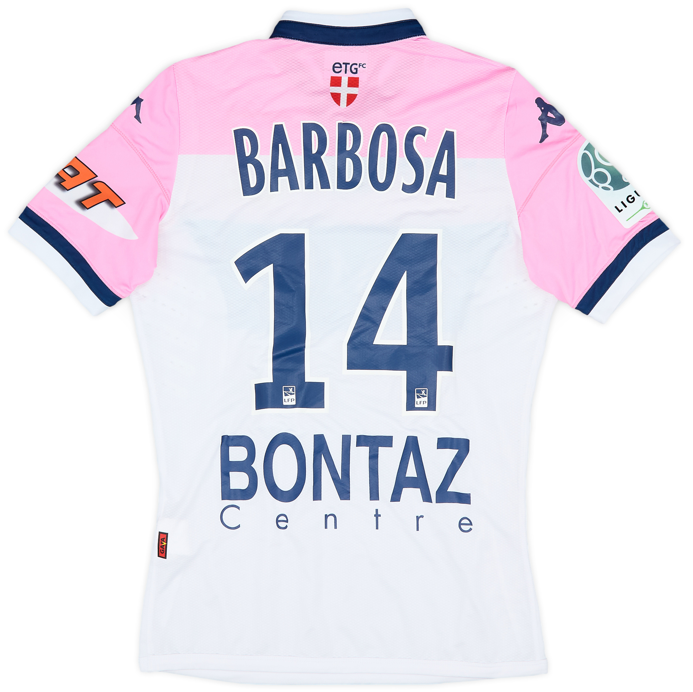 2015-16 Evian Match Issue Home Shirt Barbosa #14