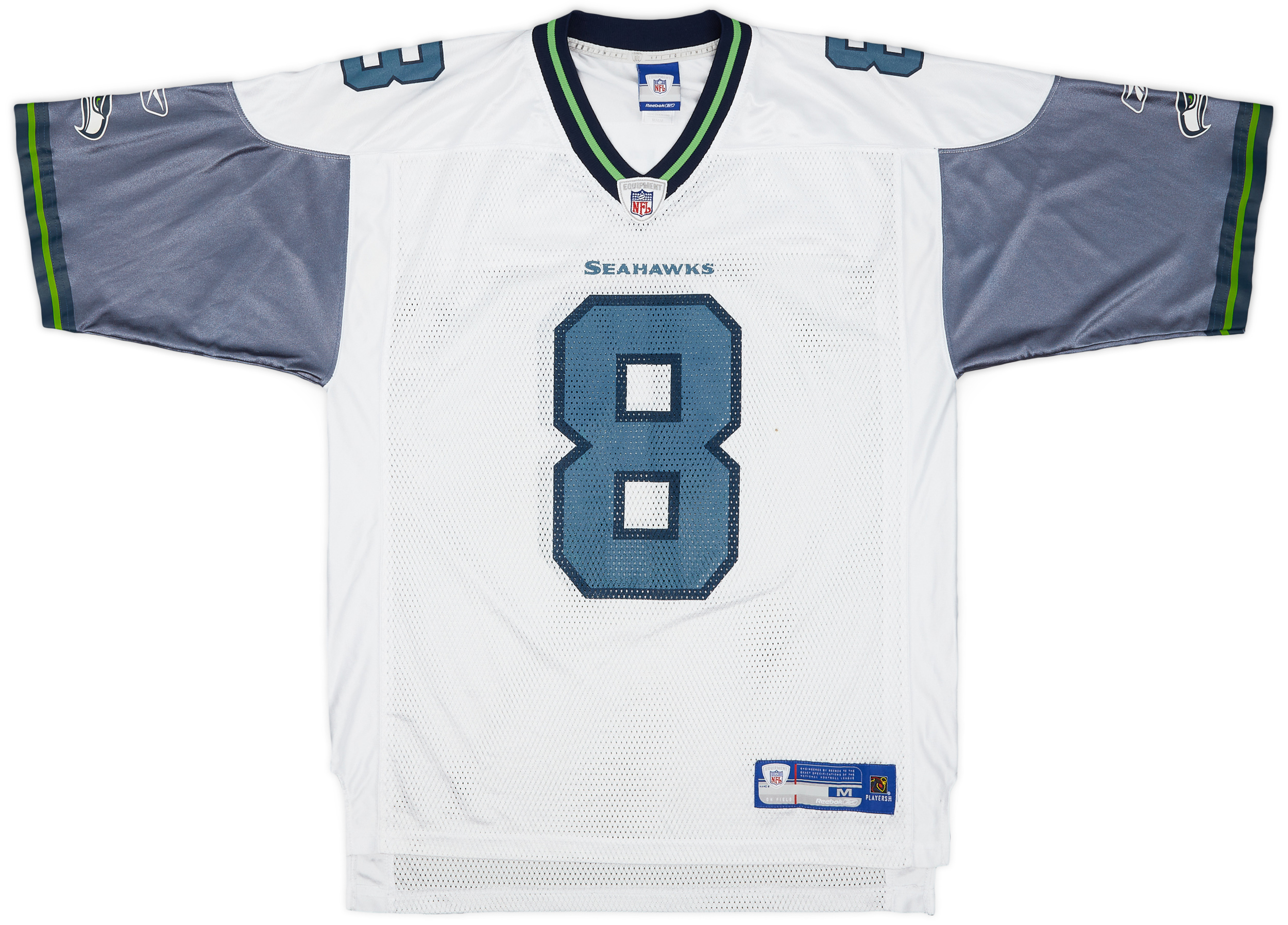 2005-06 Seattle Seahawks Hasselbeck #8 Reebok On Field Away Jersey - 8/ ...
