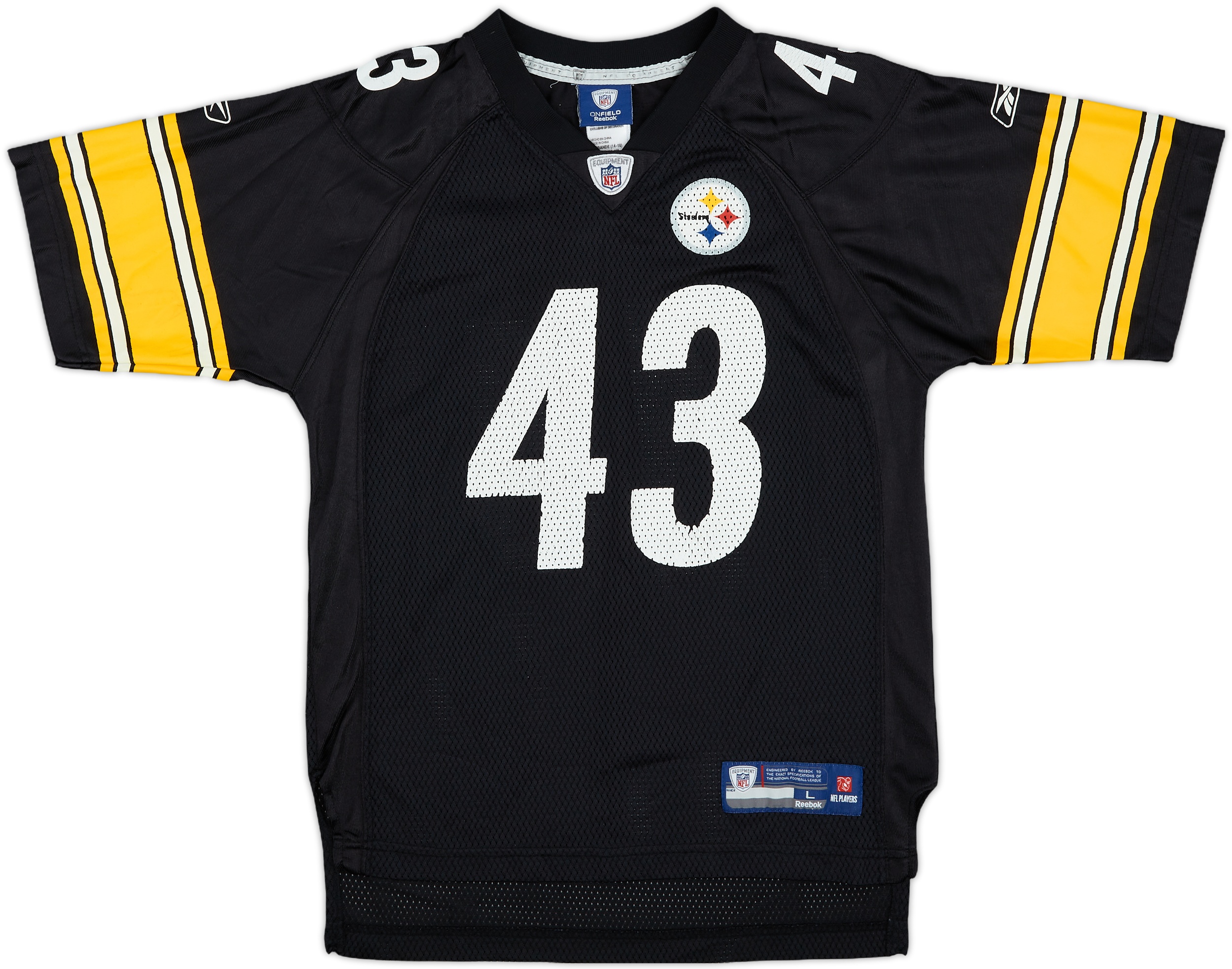 2008-11 Pittsburgh Steelers Polamalu #43 Reebok On Field Home Jersey ...