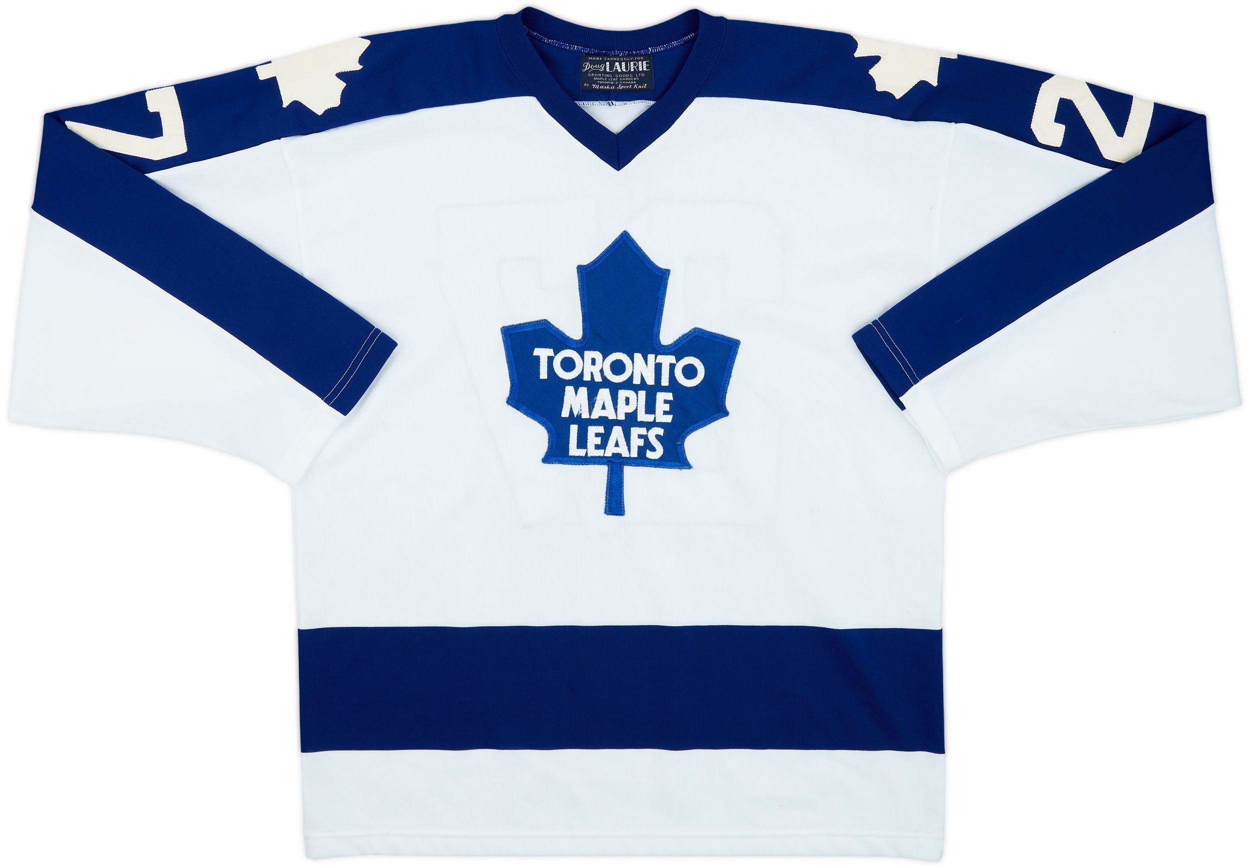1972-73 Toronto Maple Leafs Sittler #27 Maska Sport Knit Home Jersey ...