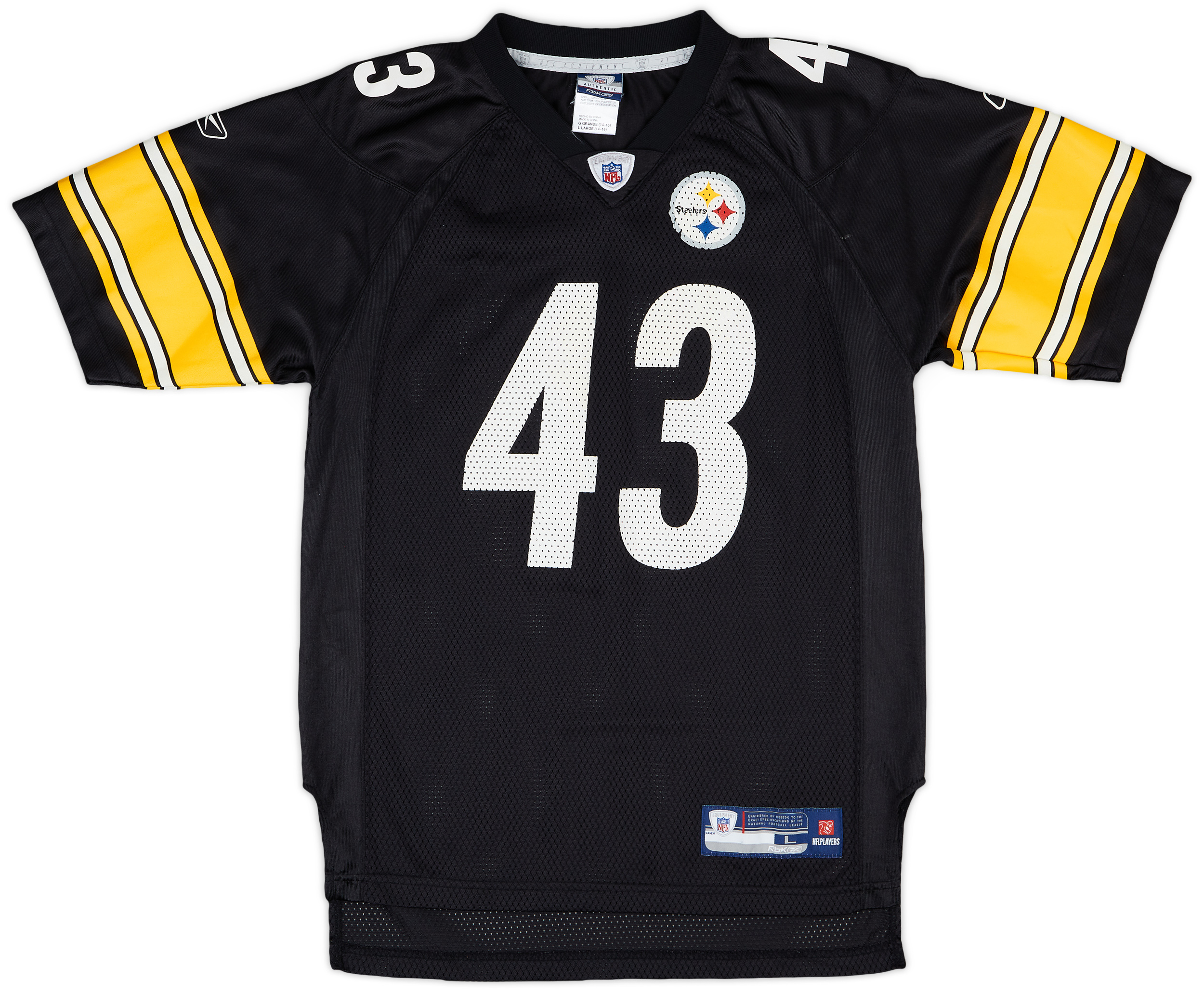 2007 Pittsburgh Steelers Polamalu #43 Reebok On Field Home Jersey - 7/ ...