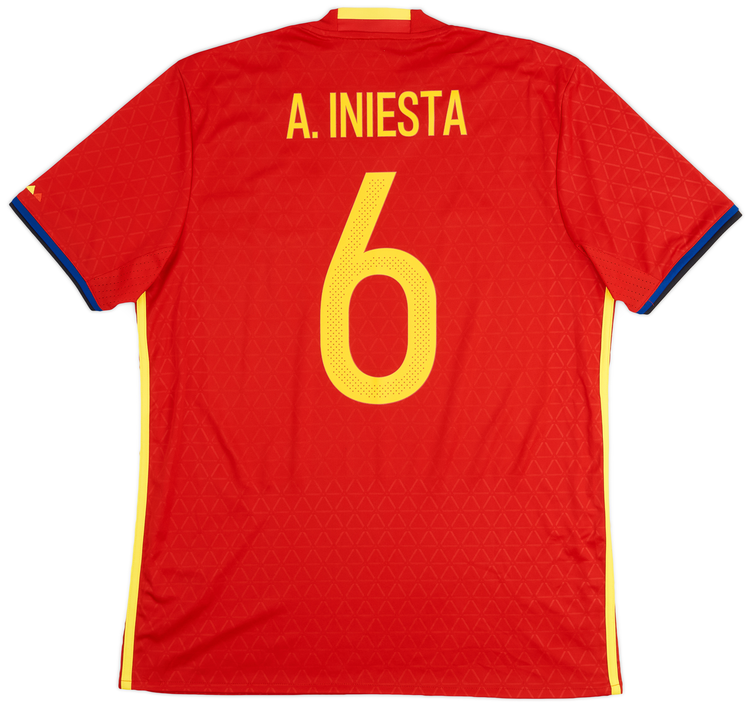 2016-17 Spain Home Shirt A.Iniesta #6 - 9/10 - (L)