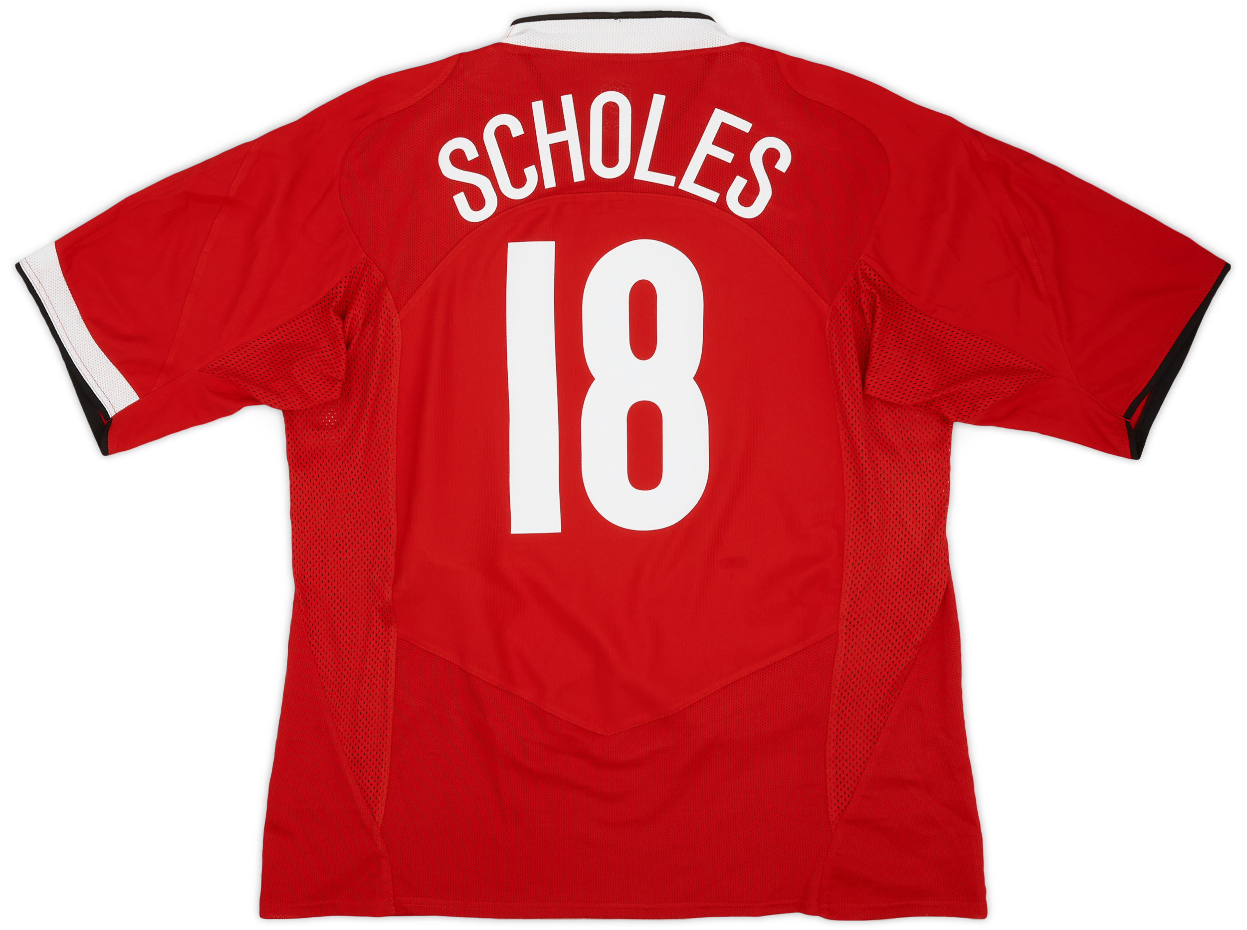 2004-06 Manchester United Home Shirt Scholes #18 - 8/10 - (XXL)