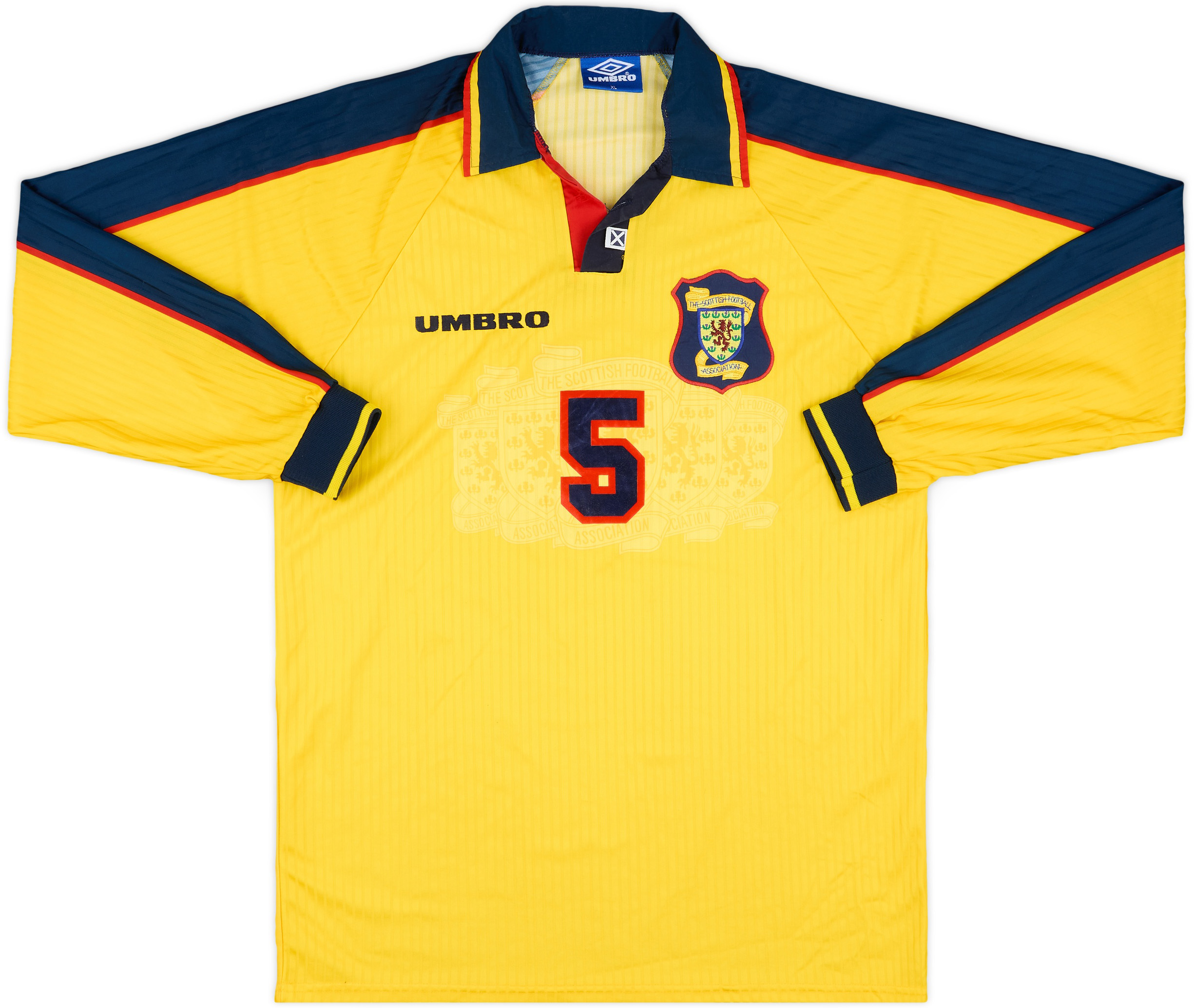 1996-98 Scotland Match Issue Away L/S Shirt #5